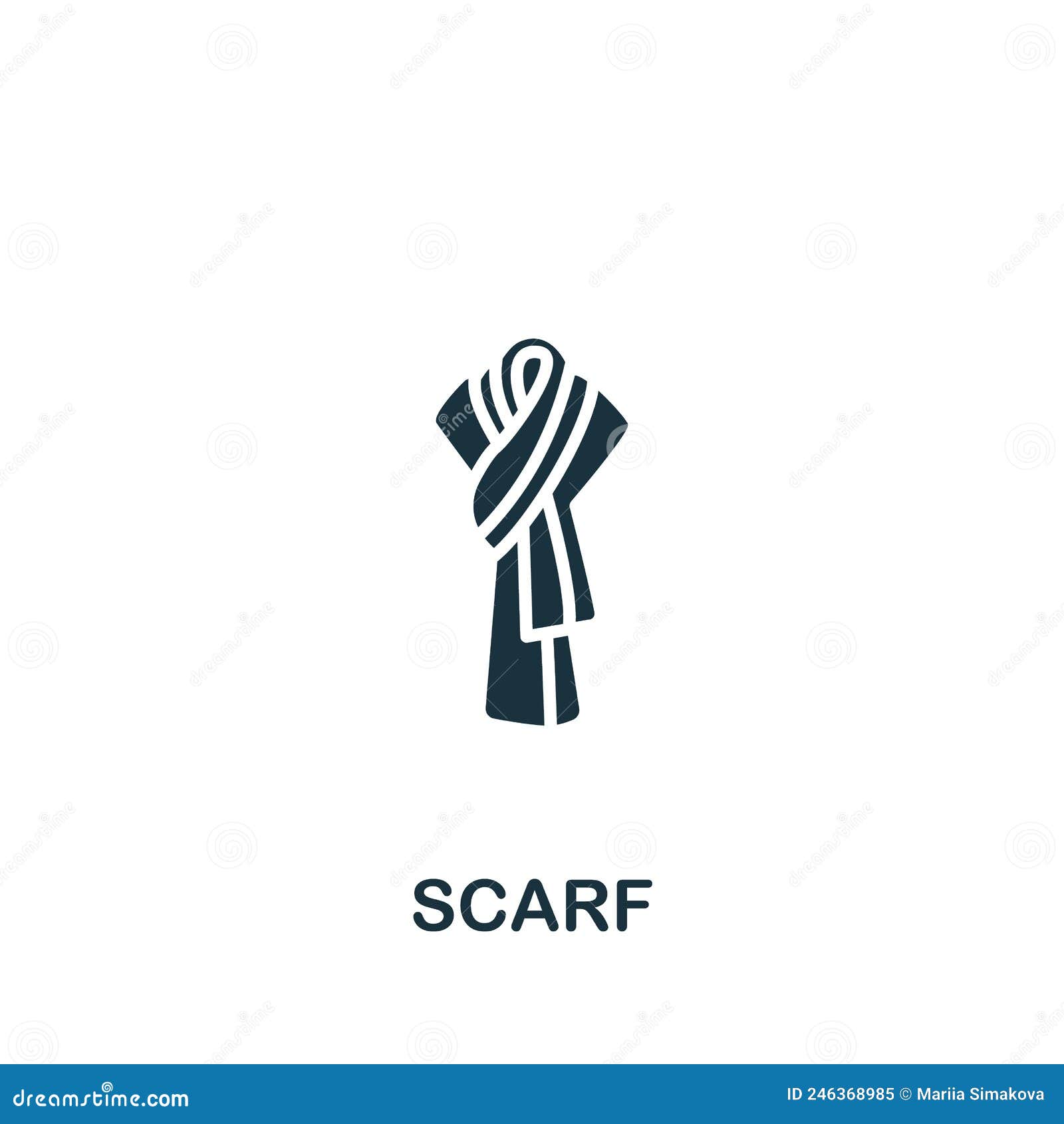 Scarf Icon. Monochrome Simple Clothes Icon for Templates, Web Design ... Scarf Icon. Monochrome Simple Clothes Icon for Templates, Web Design ...