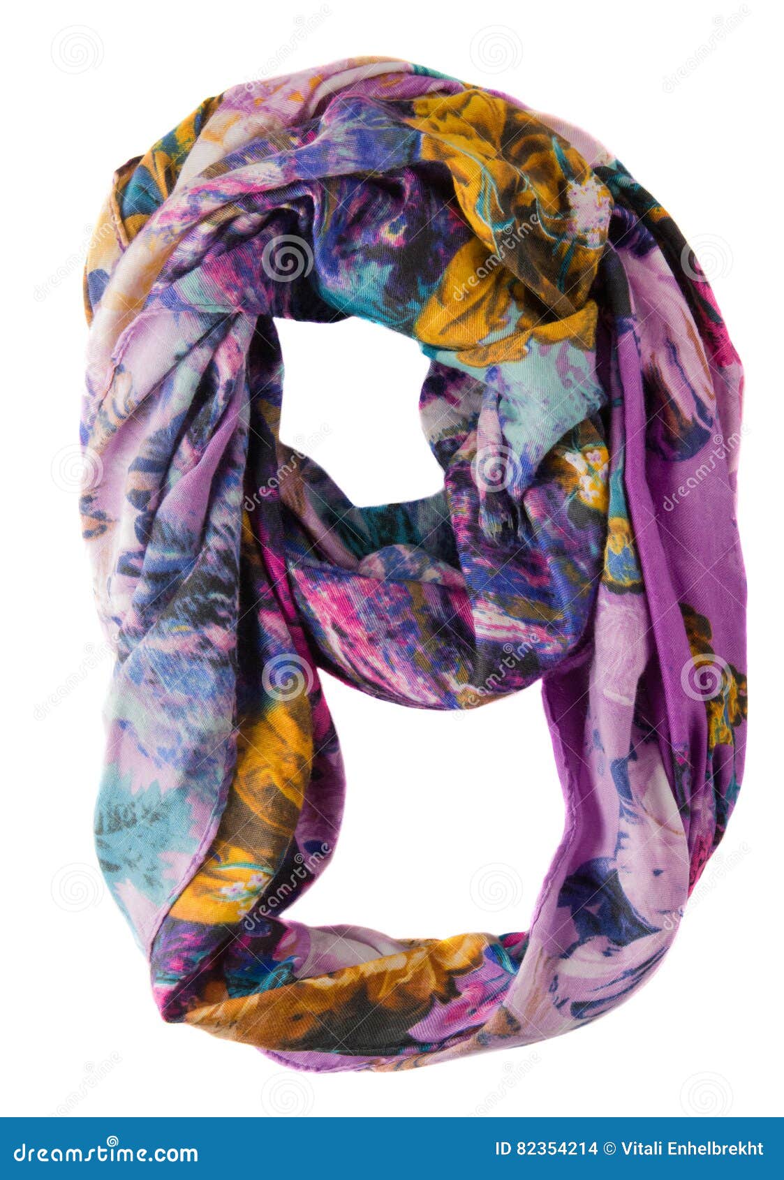 Scarf Isolated on White Background.Scarf Top View Stock Photo - Image ...