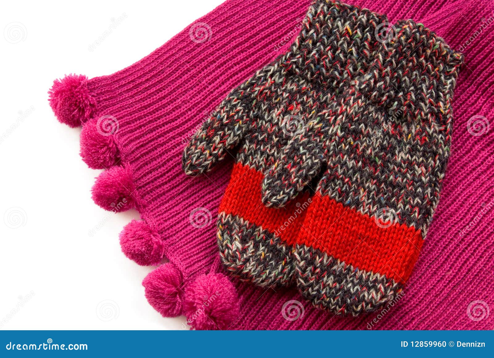 Scarf and mittens stock photo. Image of wear, scarf, clothing - 12859960