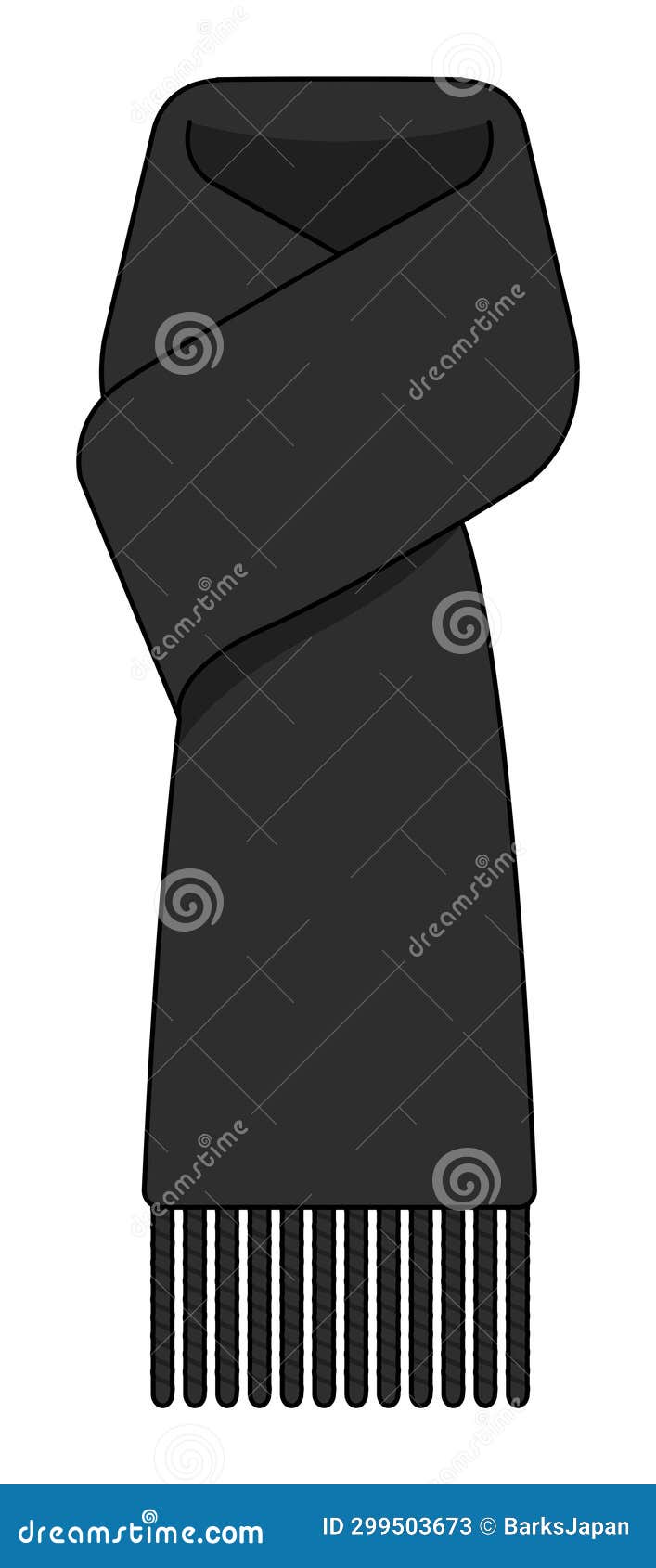 Scarf (muffler) Template Illustration Stock Illustration - Illustration ...