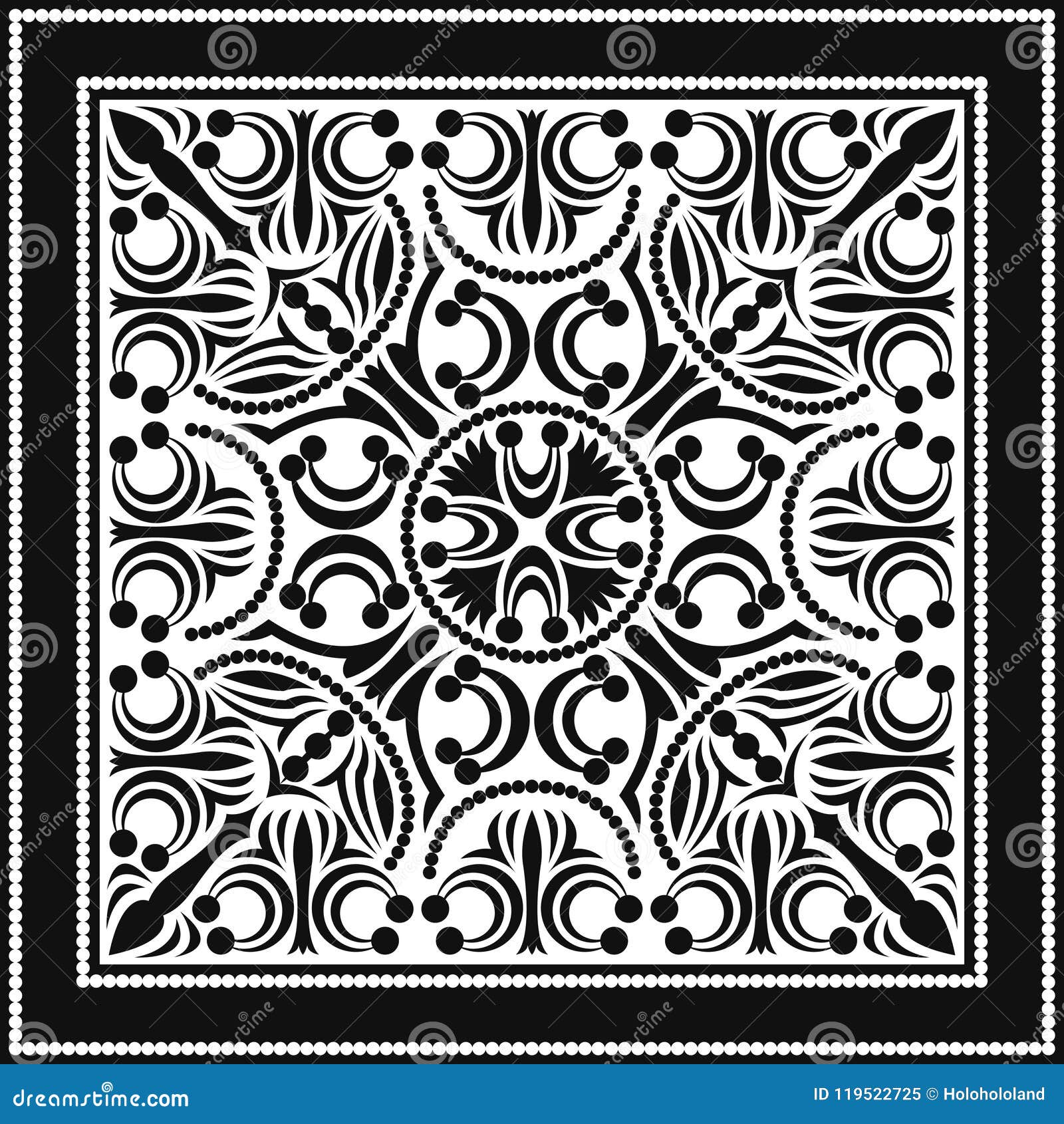 Scarf pattern stock vector. Illustration of carpet, wallpaper - 119522725