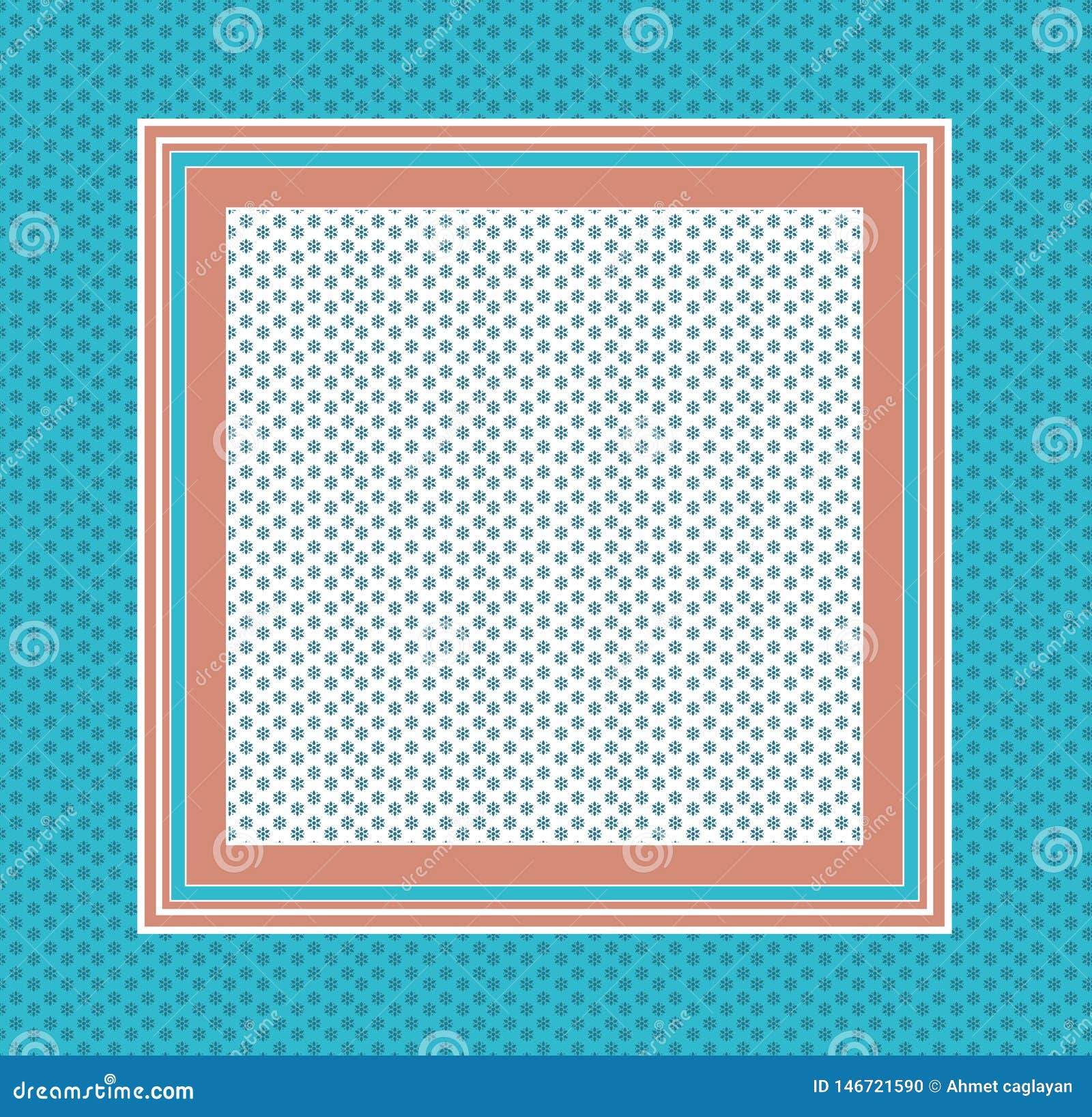 Scarf Pattern with Blue Background Stock Illustration - Illustration of ...