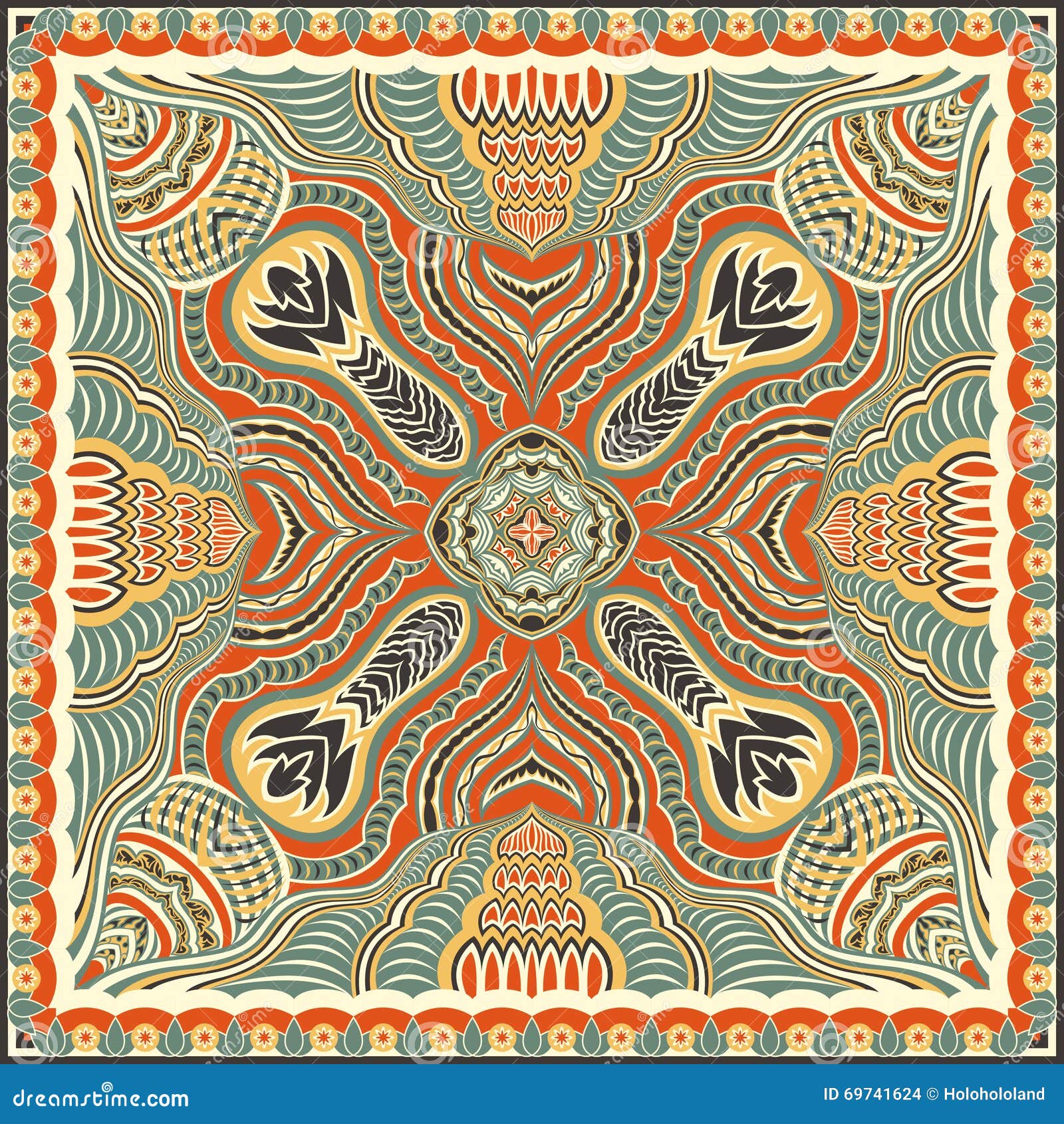Scarf Pattern Vector Illustration | CartoonDealer.com #69741624