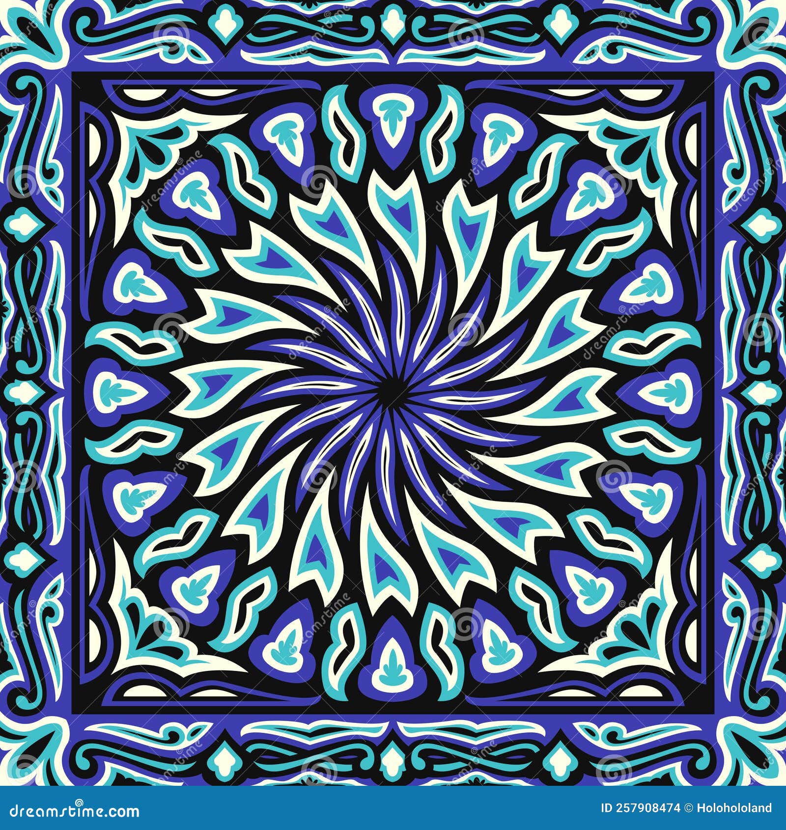 Scarf pattern stock vector. Illustration of balance - 257908474