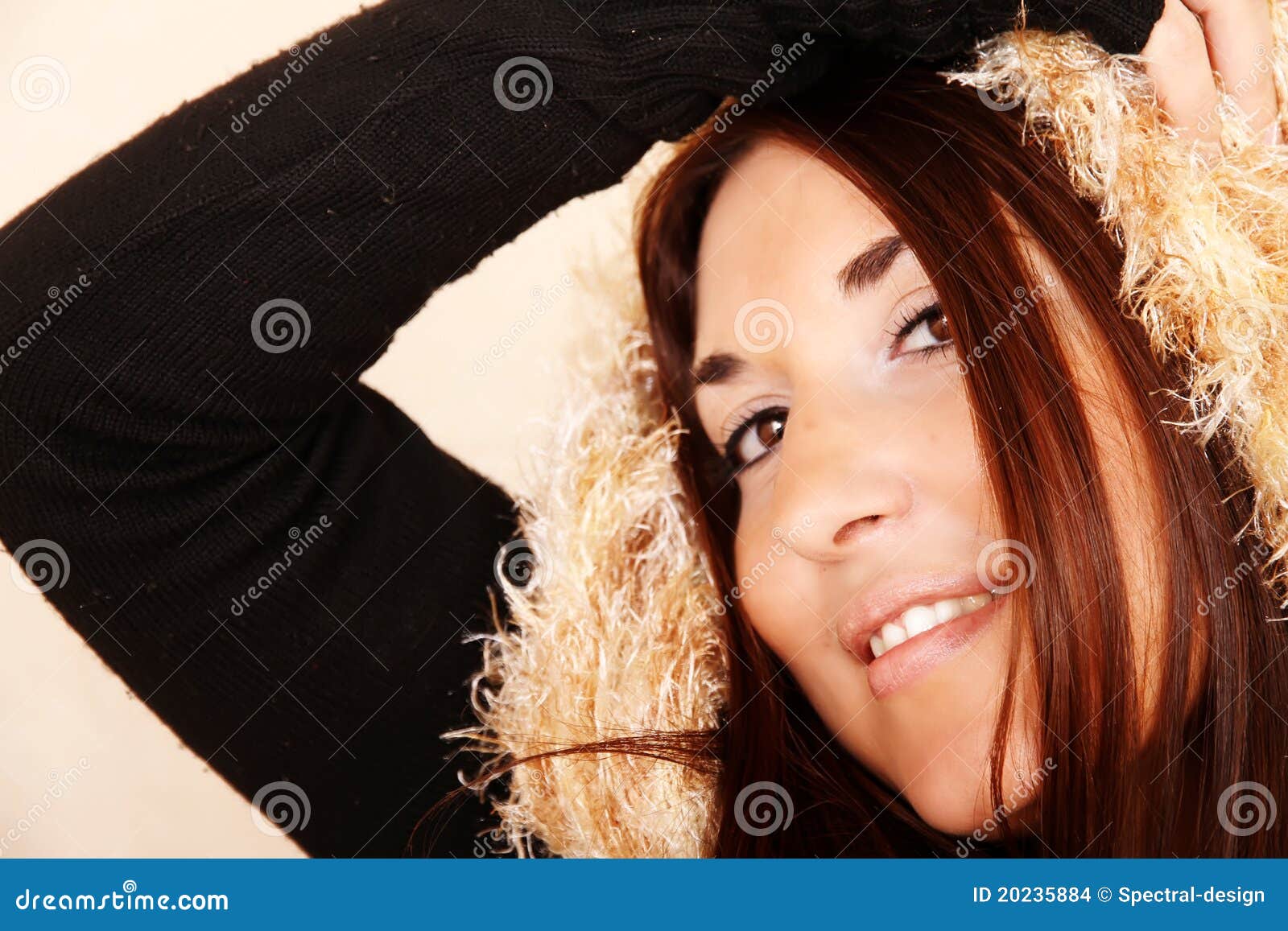 Scarf Portrait stock photo. Image of person, female, fashion - 20235884