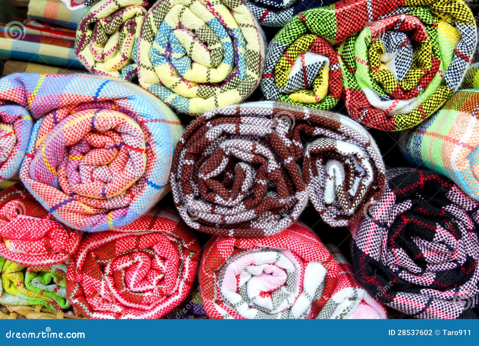 Scarf roll stock photo. Image of manufacturing, blue - 28537602