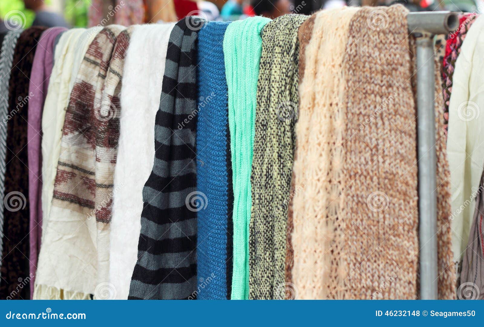 The Scarf Shop at the Market Stock Photo - Image of fashion, scarf ...