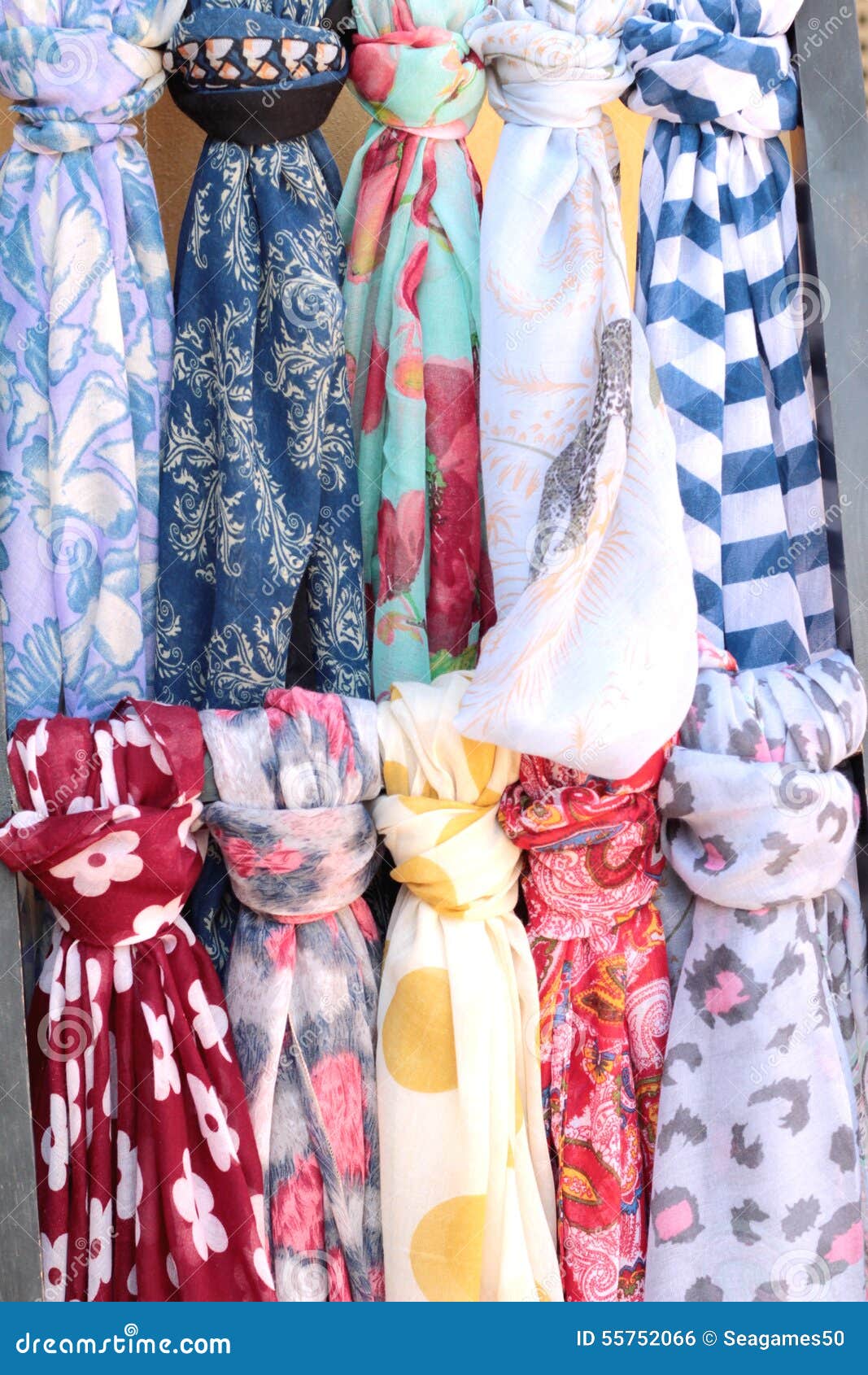 The Scarf Shop at the Market Stock Photo - Image of coat, attire: 55752066