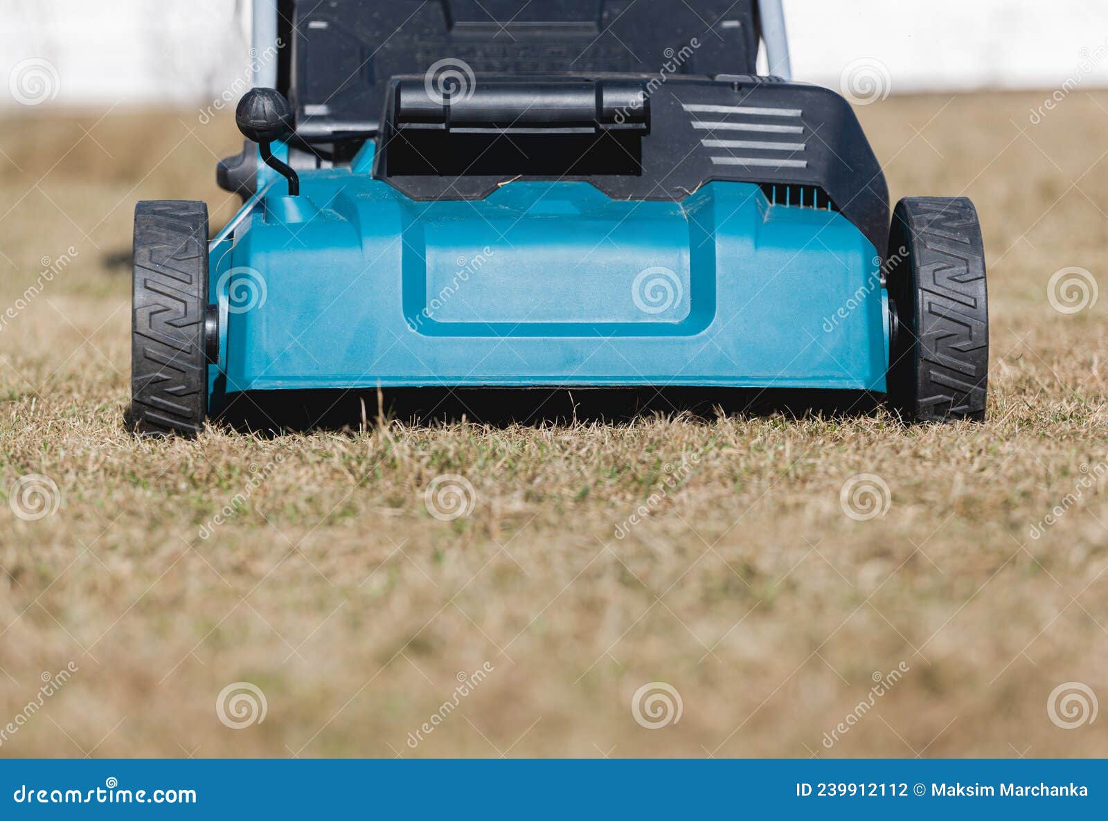 Scarifying Lawn with Scarifier, Scarifies the Lawn and Removal of Old ...