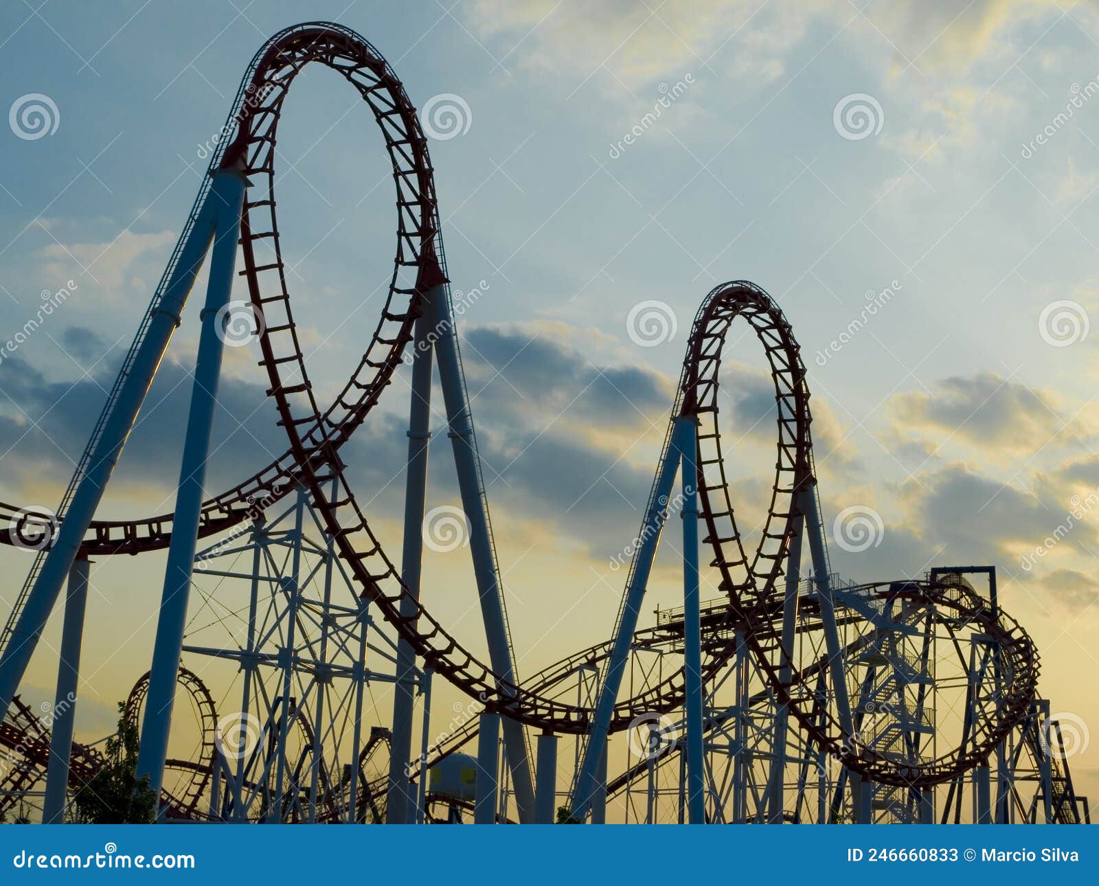 Roller Coaster stock image. Image of fair, adventure - 246660833