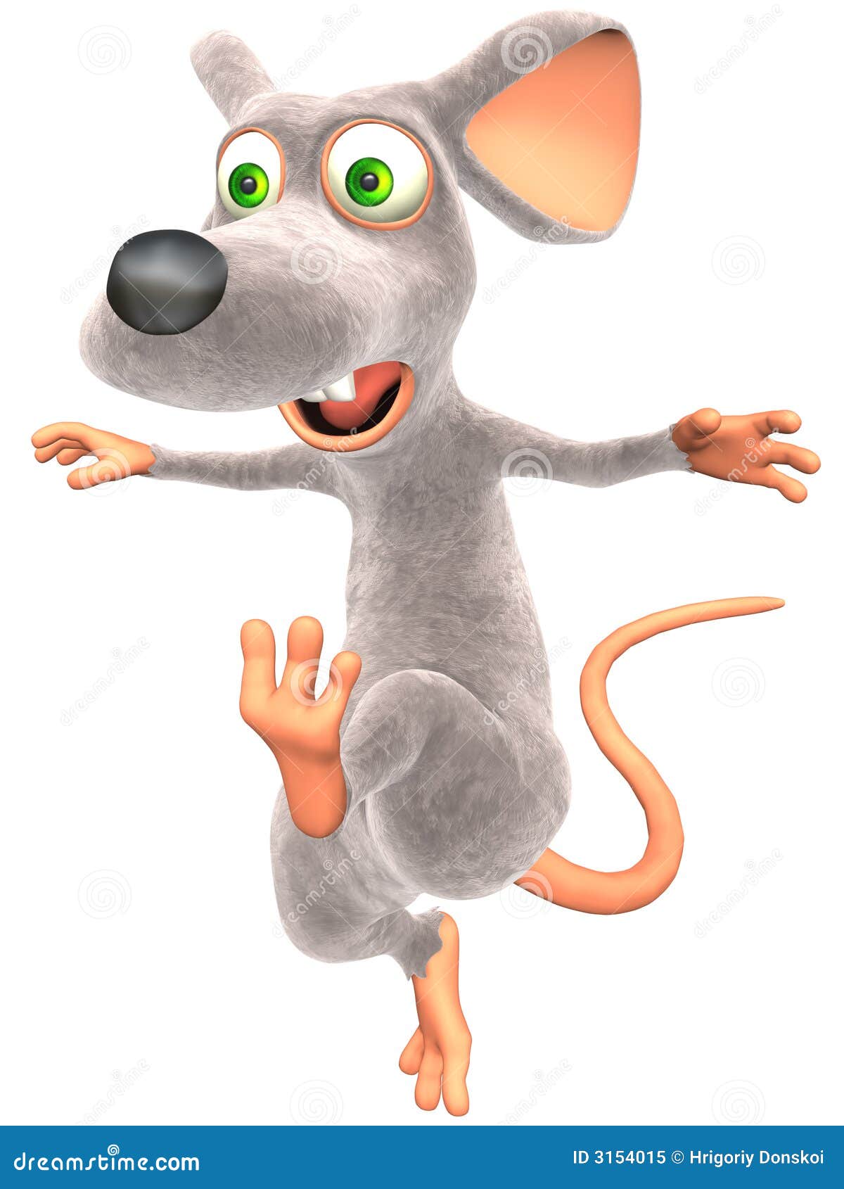 Scaring Mouse stock illustration. Illustration of comic - 3154015