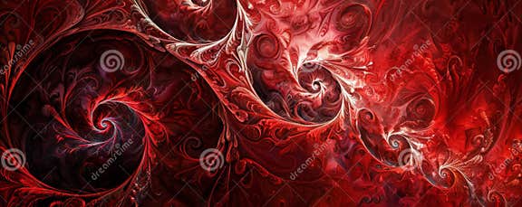 Scarlet Abstract Backdrop Featuring Intricate, Swirling Designs and ...