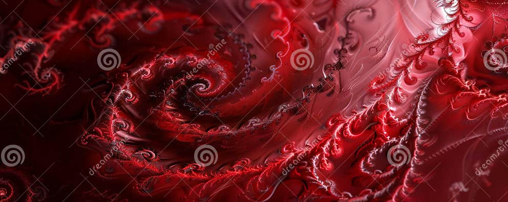 Scarlet Abstract Background Featuring Intricate, Swirling Patterns and ...