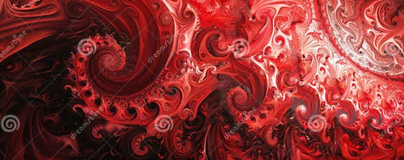 Scarlet Abstract Background Featuring Intricate, Swirling Patterns and ...