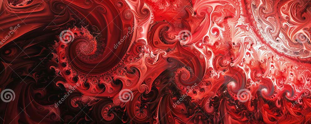 Scarlet Abstract Background Featuring Intricate, Swirling Patterns and ...