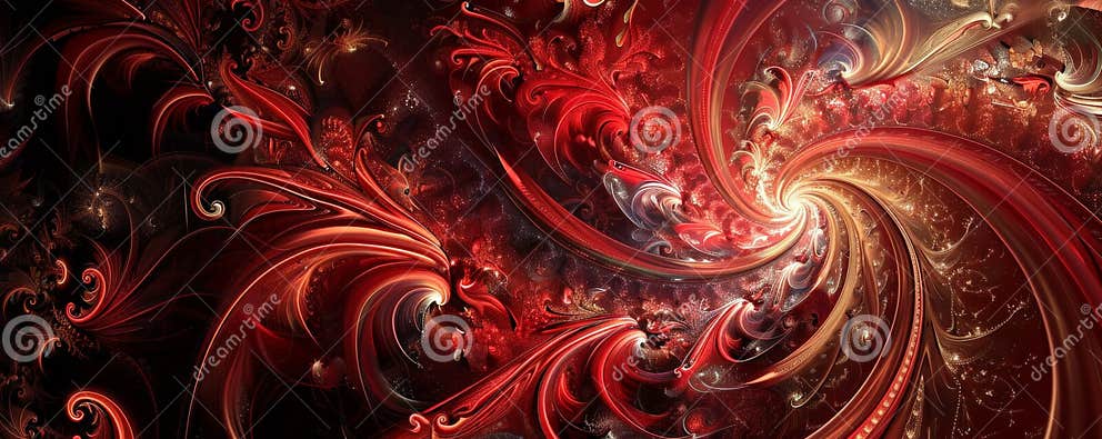 Scarlet Abstract Background Featuring Intricate, Swirling Patterns and ...