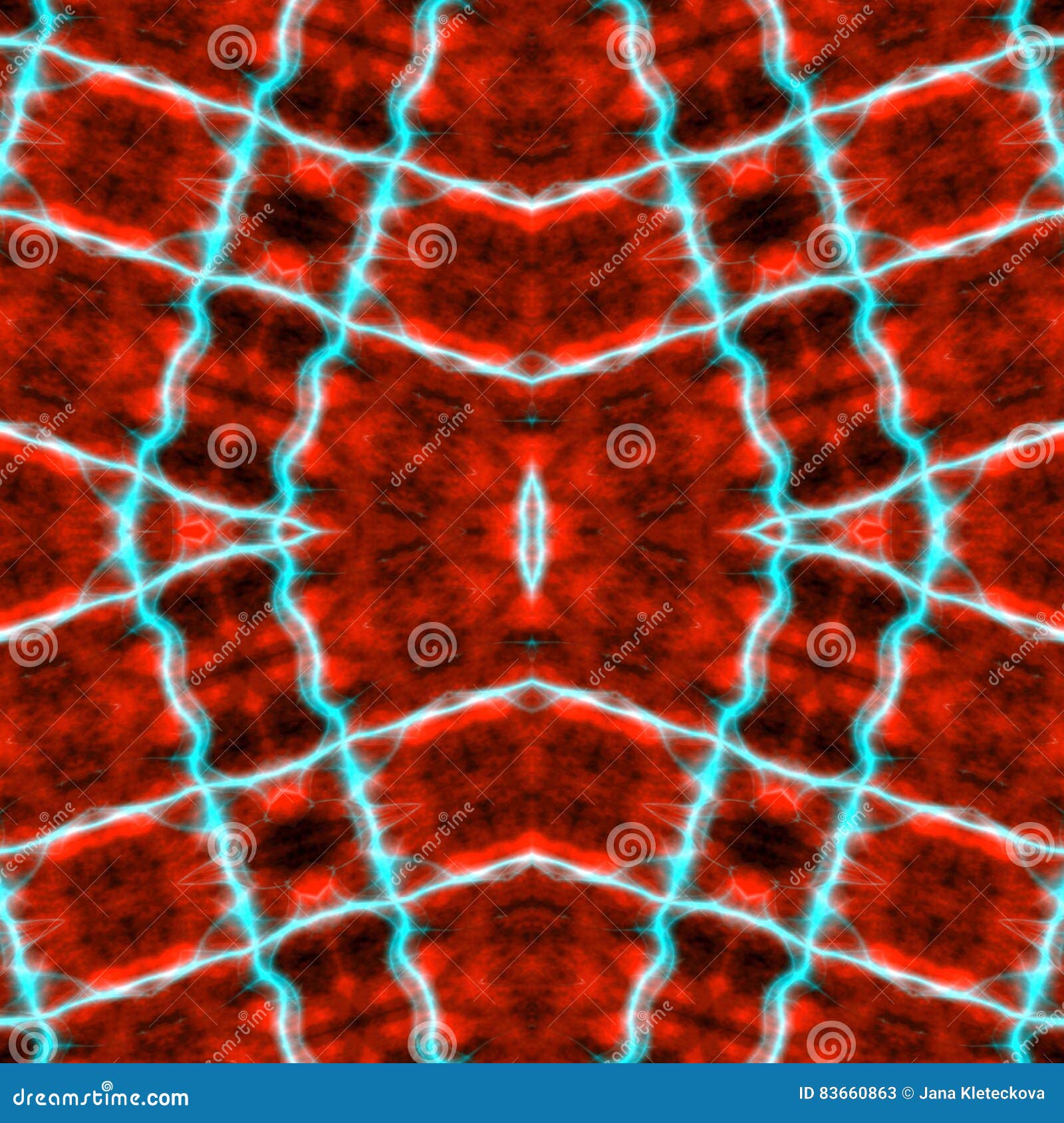 Scarlet Red with Turquoise Beautiful Wallpaper Stock Illustration ...