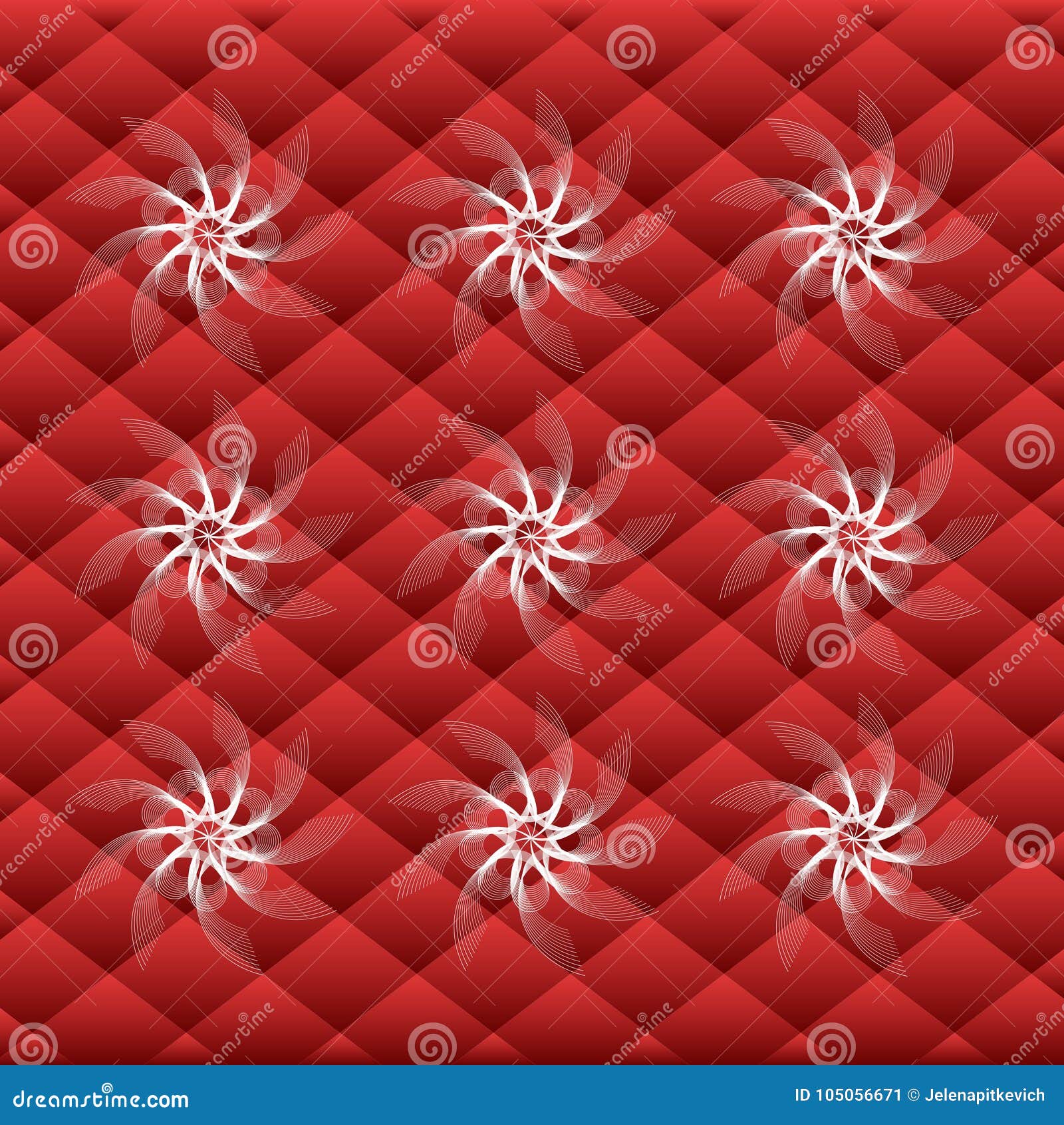 Scarlet Squares with White Blizzard Stock Illustration - Illustration ...