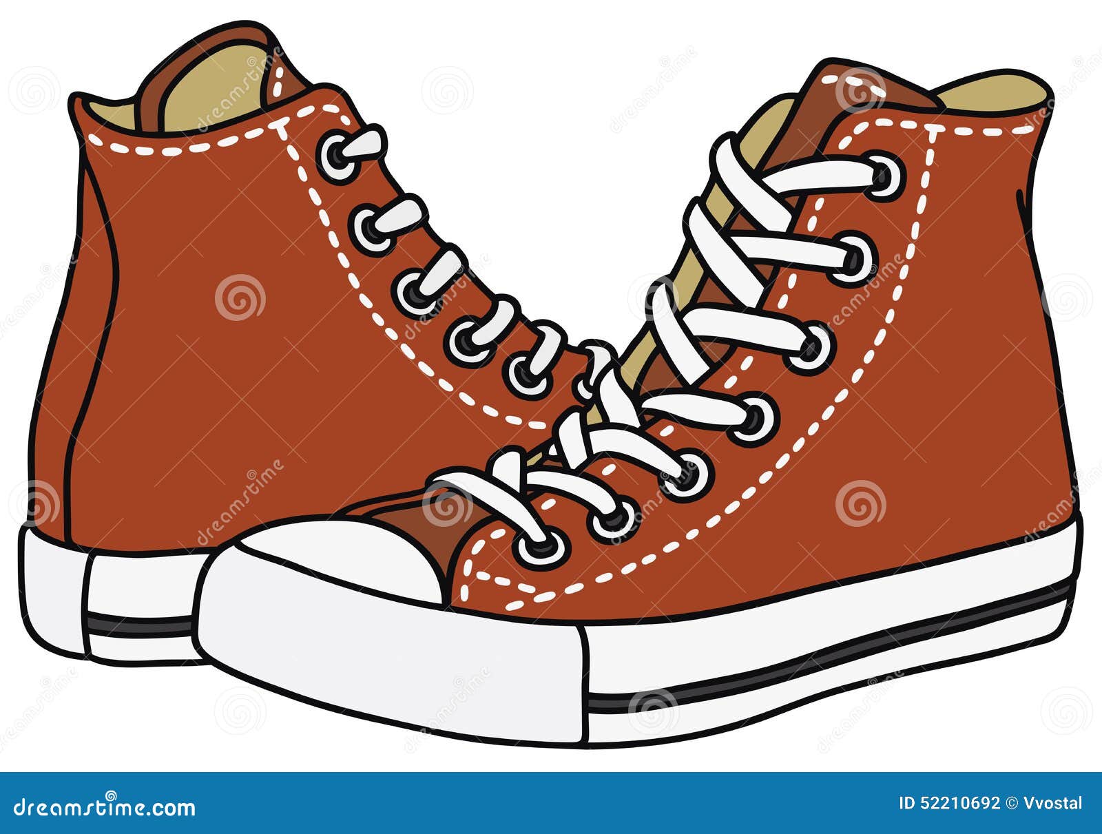 Scarpe da tennis rosse illustrazione vettoriale. Illustrazione di ...