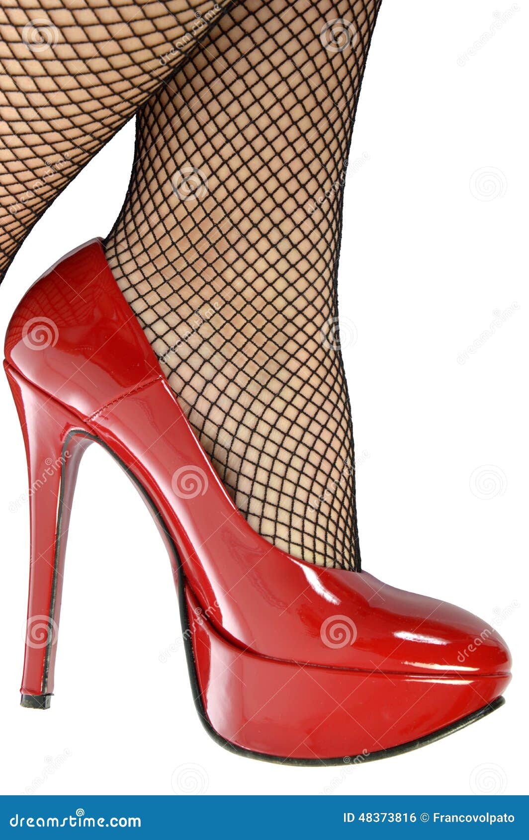 Scarpe Rosse E Calze a Rete Fotografia Stock - Immagine di corpo, piede ...