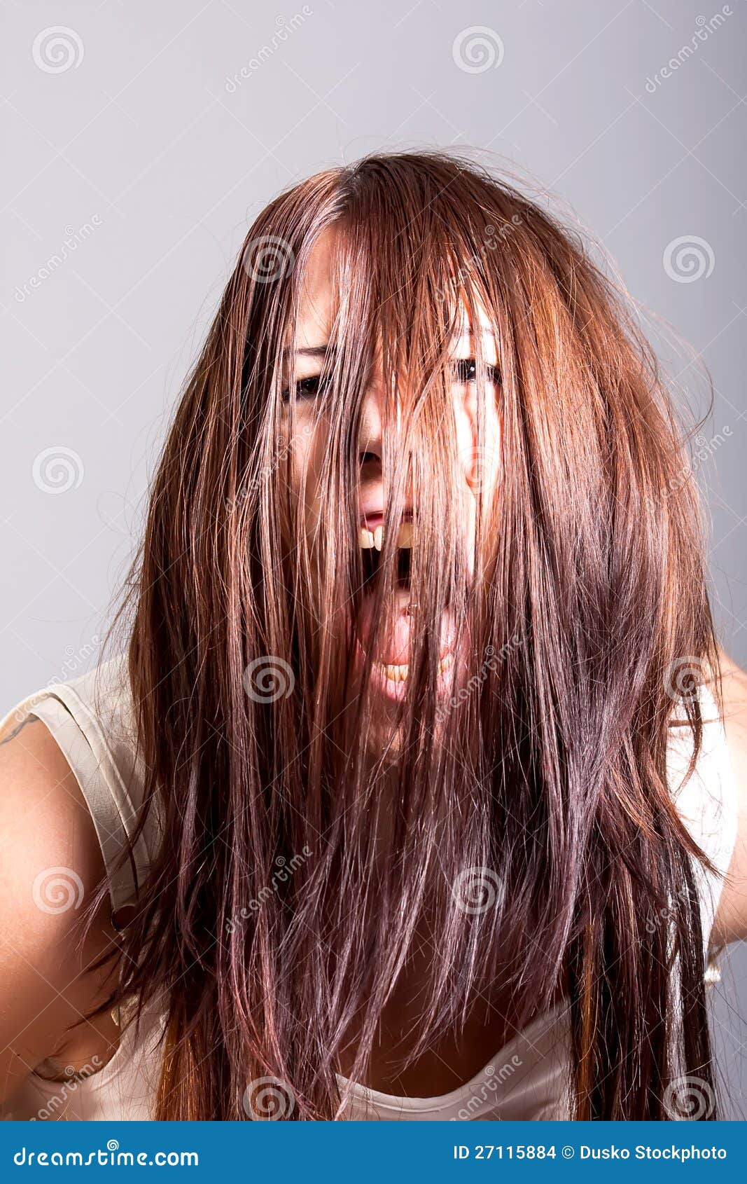 Scarry Creepy Green Moss Covered Walls Of Dilapidated Room With Broken ...