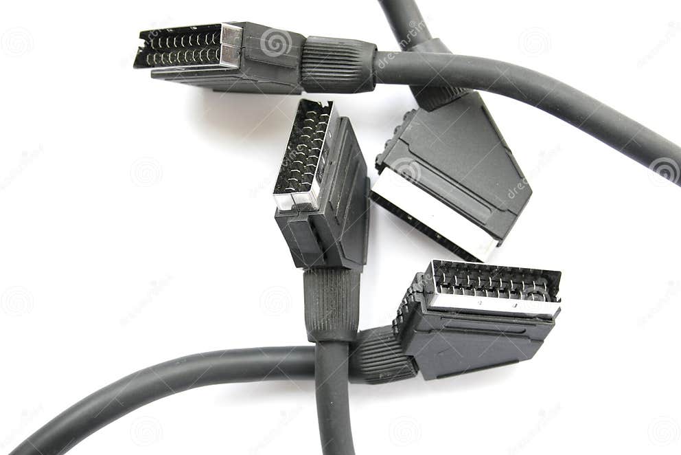 Scart leads stock photo. Image of white, visual, connection - 830726