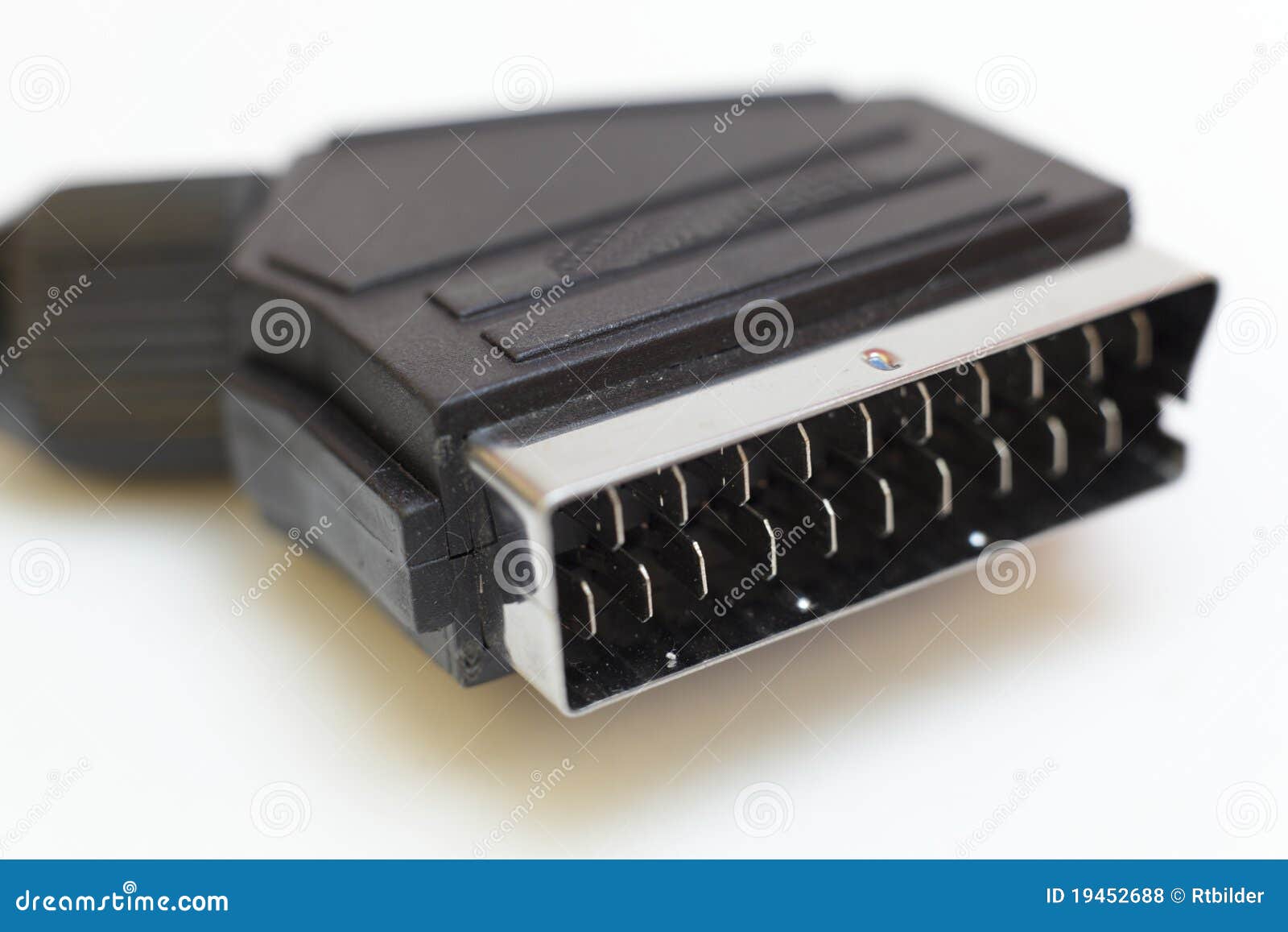 SCART plug stock photo. Image of metal, closeup, macro - 19452688