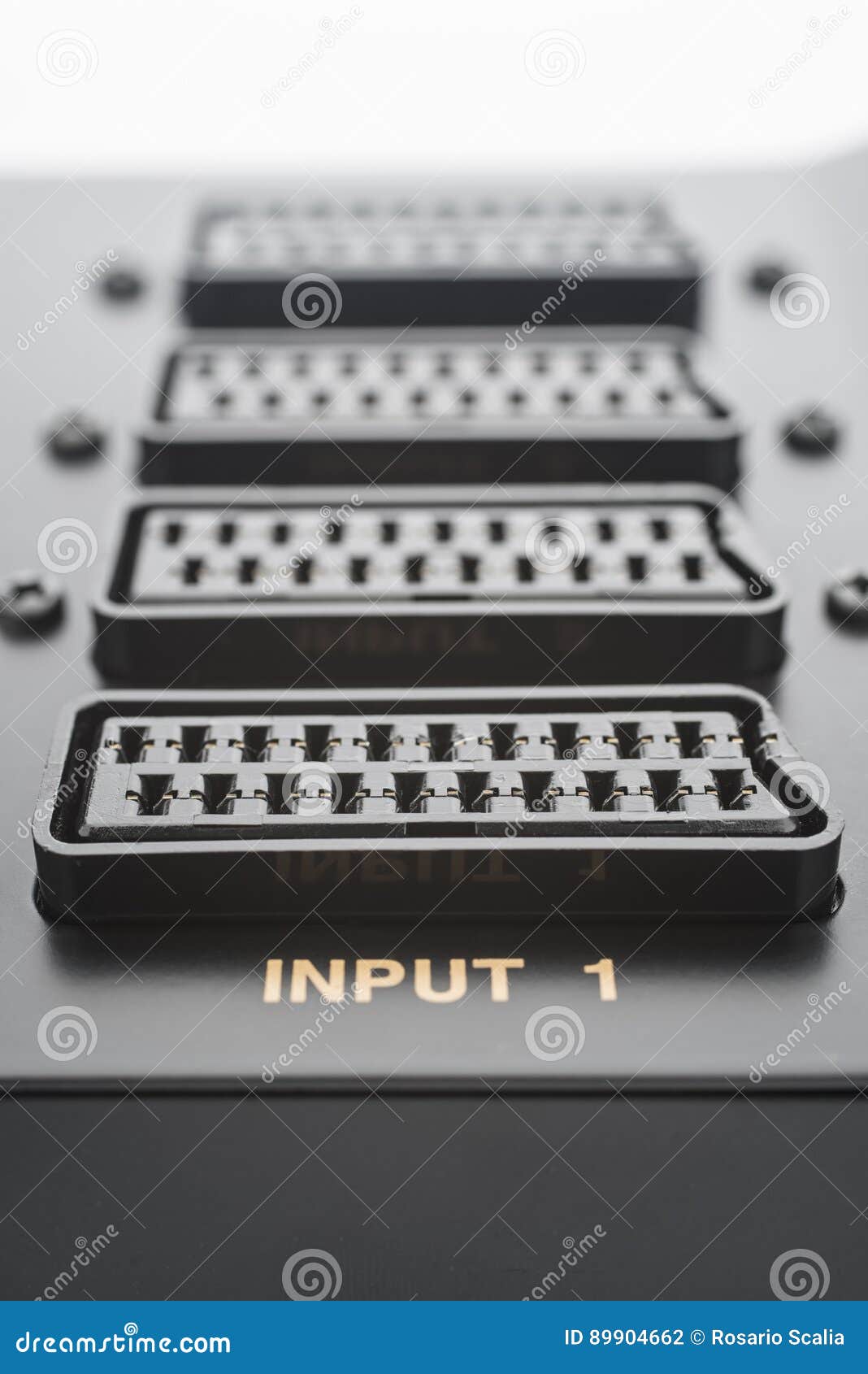 Scart sockets switchable stock photo. Image of black - 89904662
