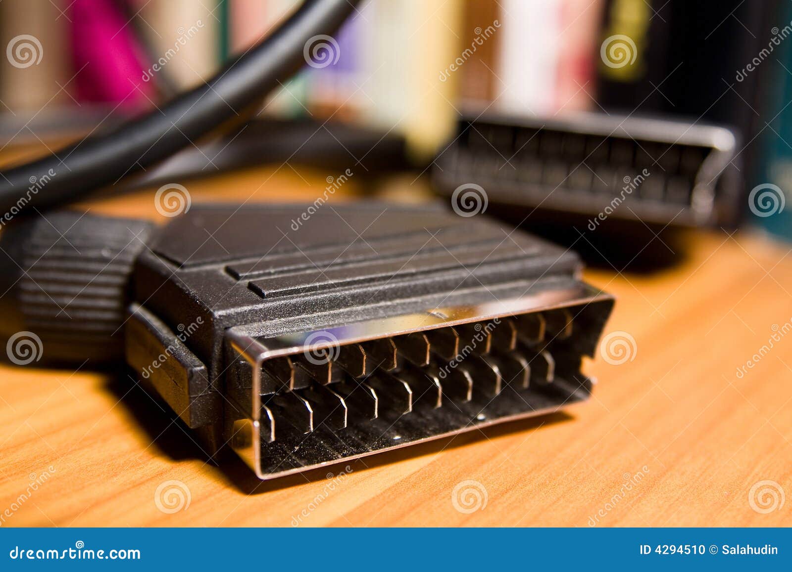 Scart video cable stock photo. Image of output, recording - 4294510