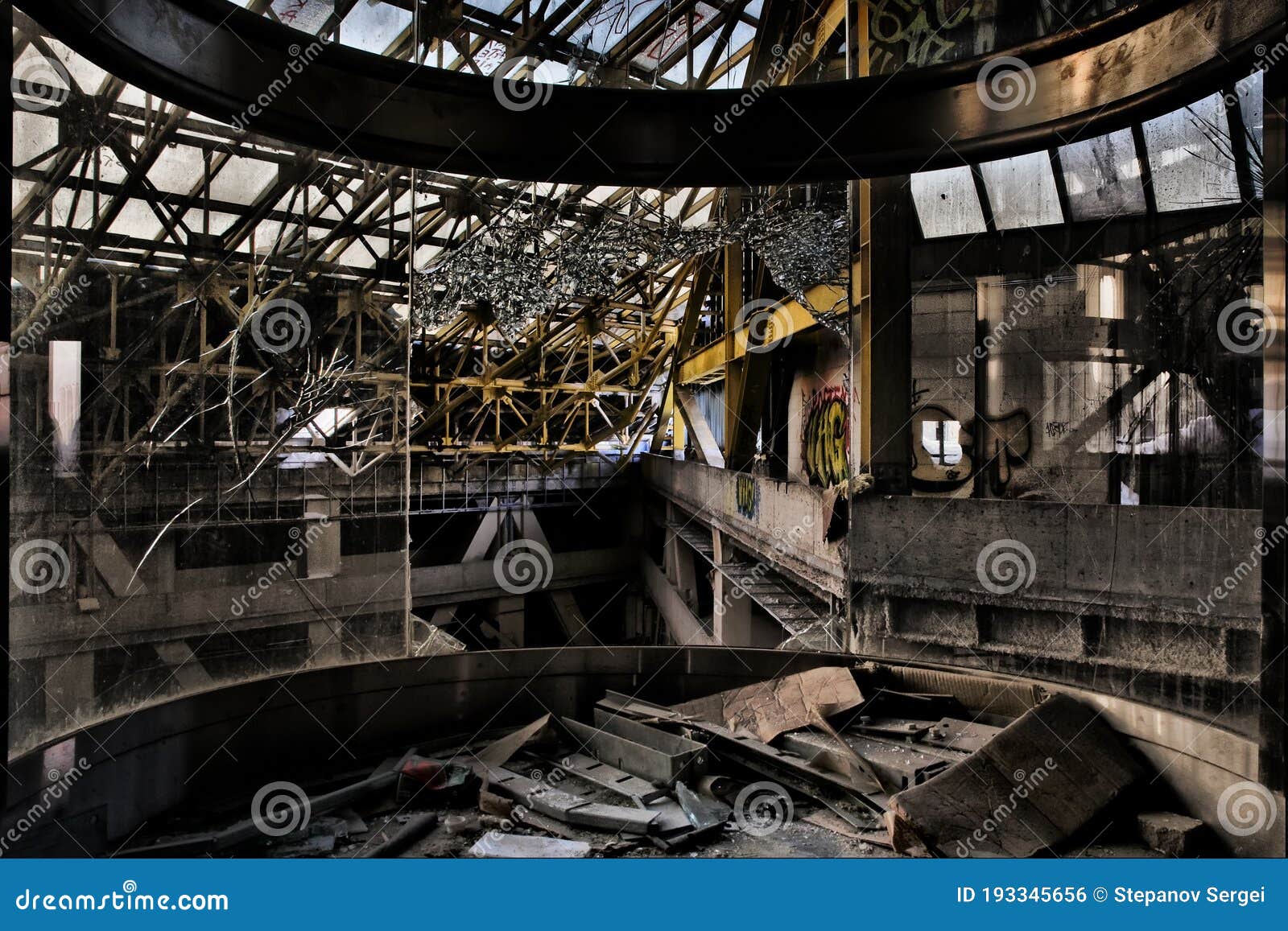 Scary Abandoned High-rise Building Stock Photo - Image of home, horror ...