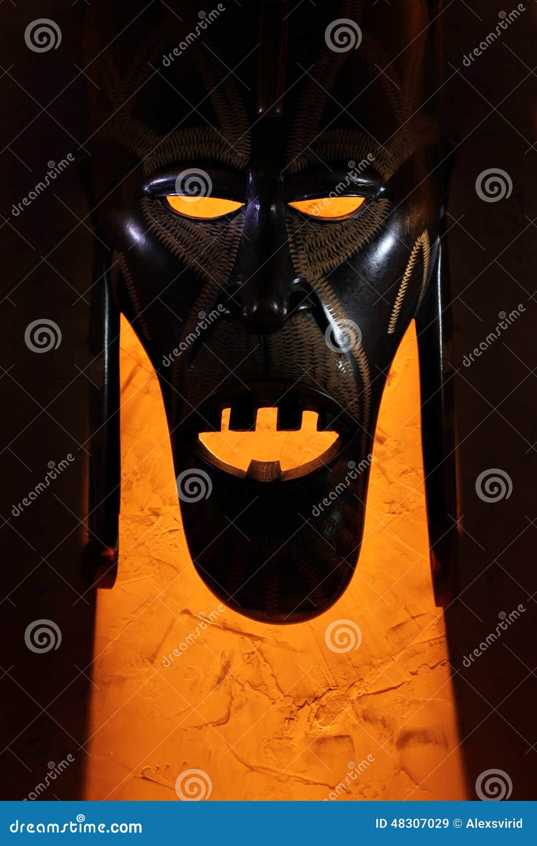 Scary African mask stock image. Image of nigerian, expression - 48307029