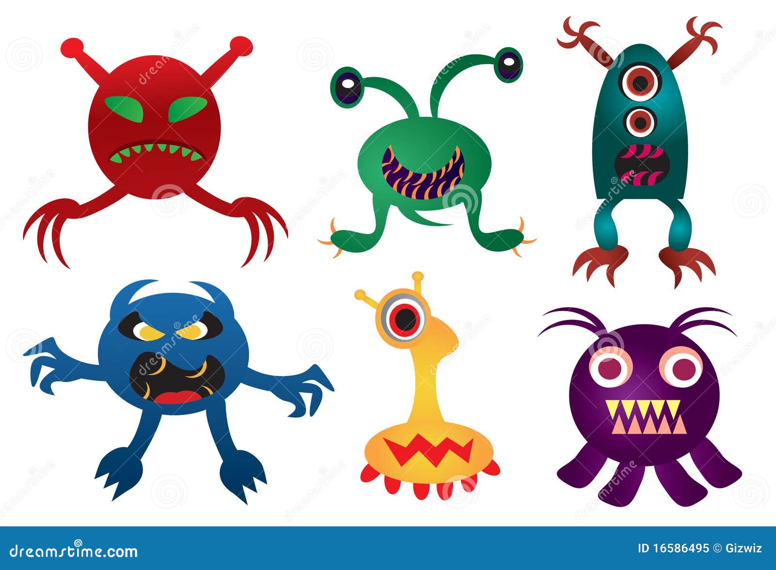 Scary Alien Cartoon Illustration. | CartoonDealer.com #150489284