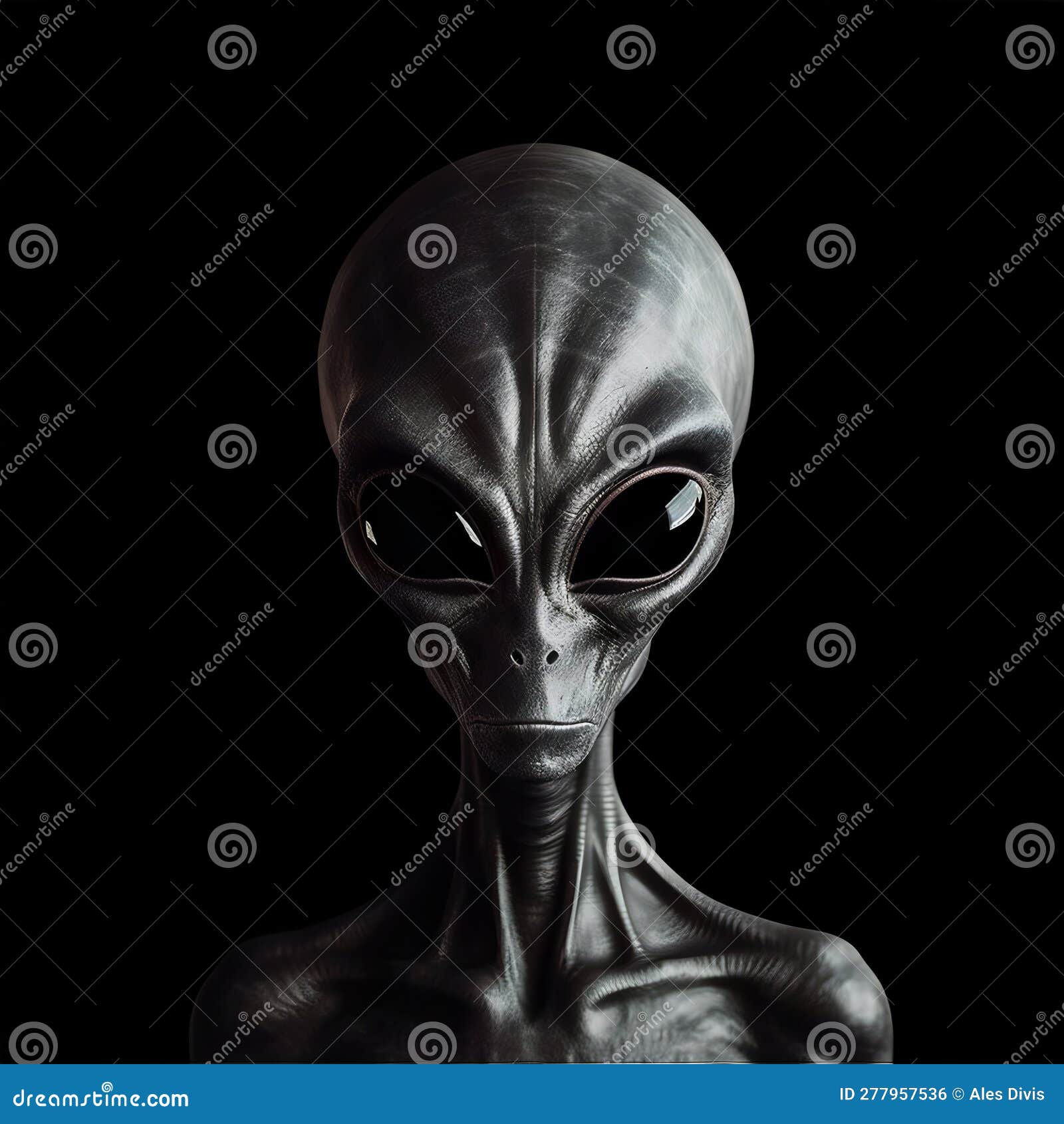 Scary Alien Face Expression Stock Illustration - Illustration of ...
