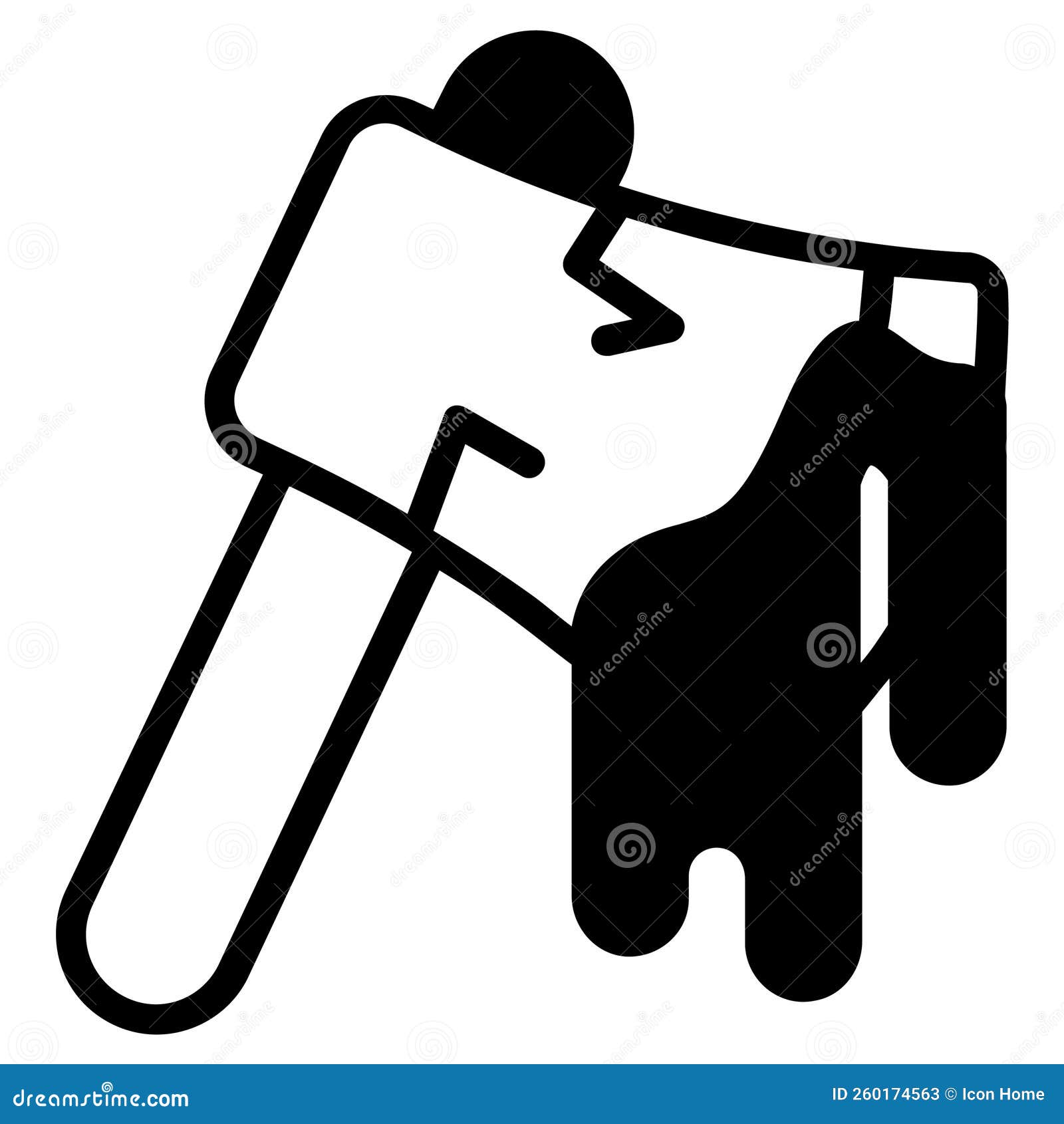 Scary Axe Vector Black Filled Outline Stock Vector - Illustration of ...