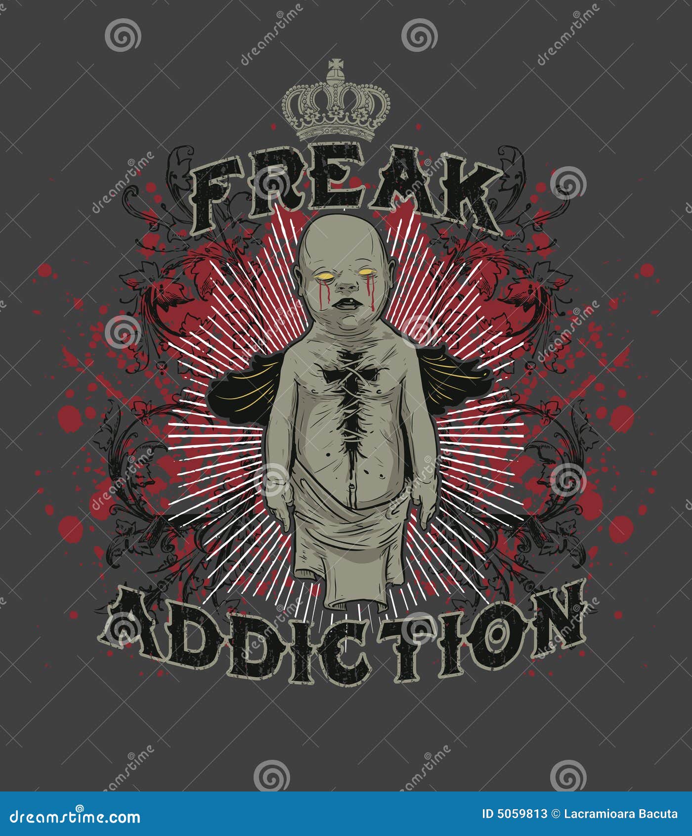 Scary Baby Illustration | CartoonDealer.com #5059813