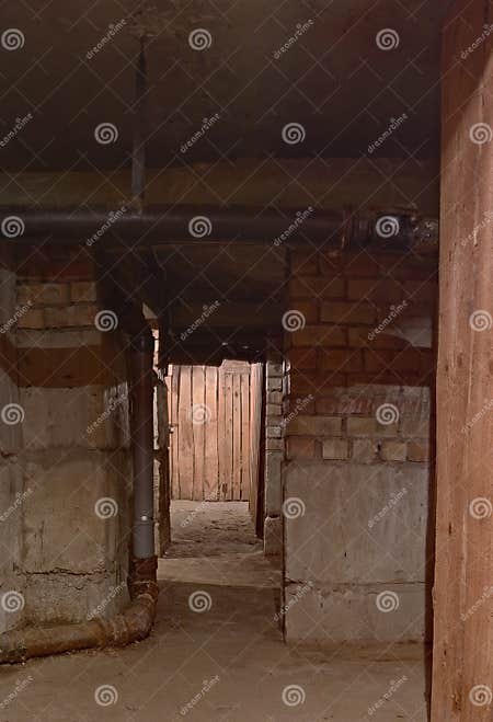 Scary basement stock image. Image of corridor, floor, stone - 8638949