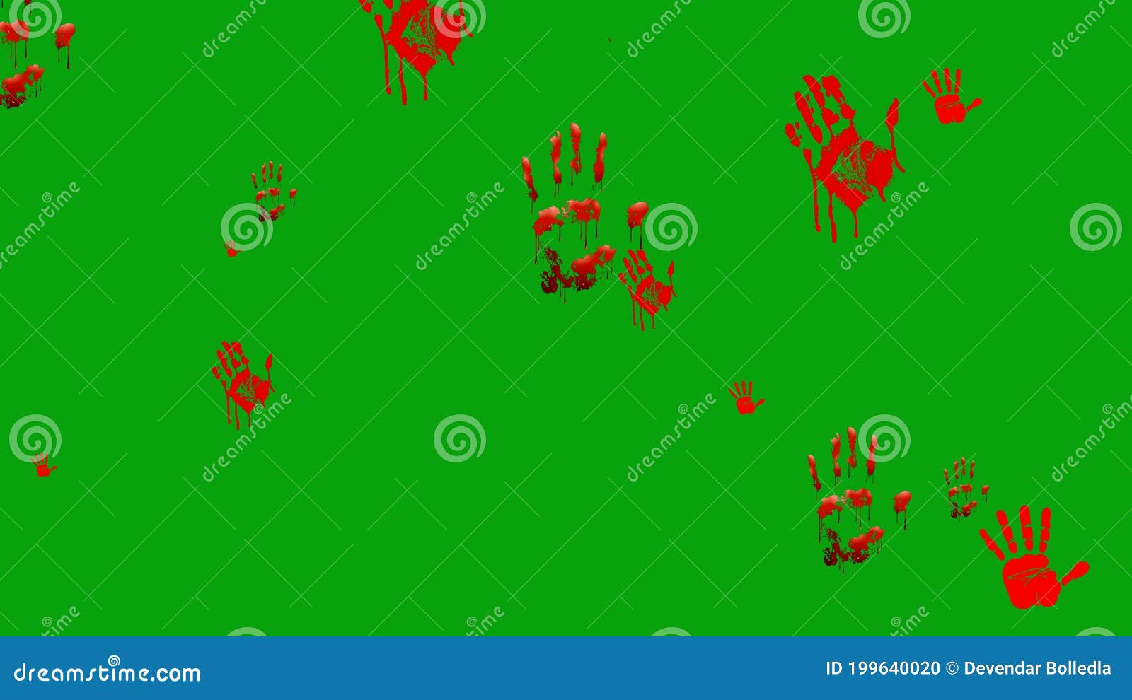 Scary Blood Hands Motion Graphics with Green Screen Background Stock ...