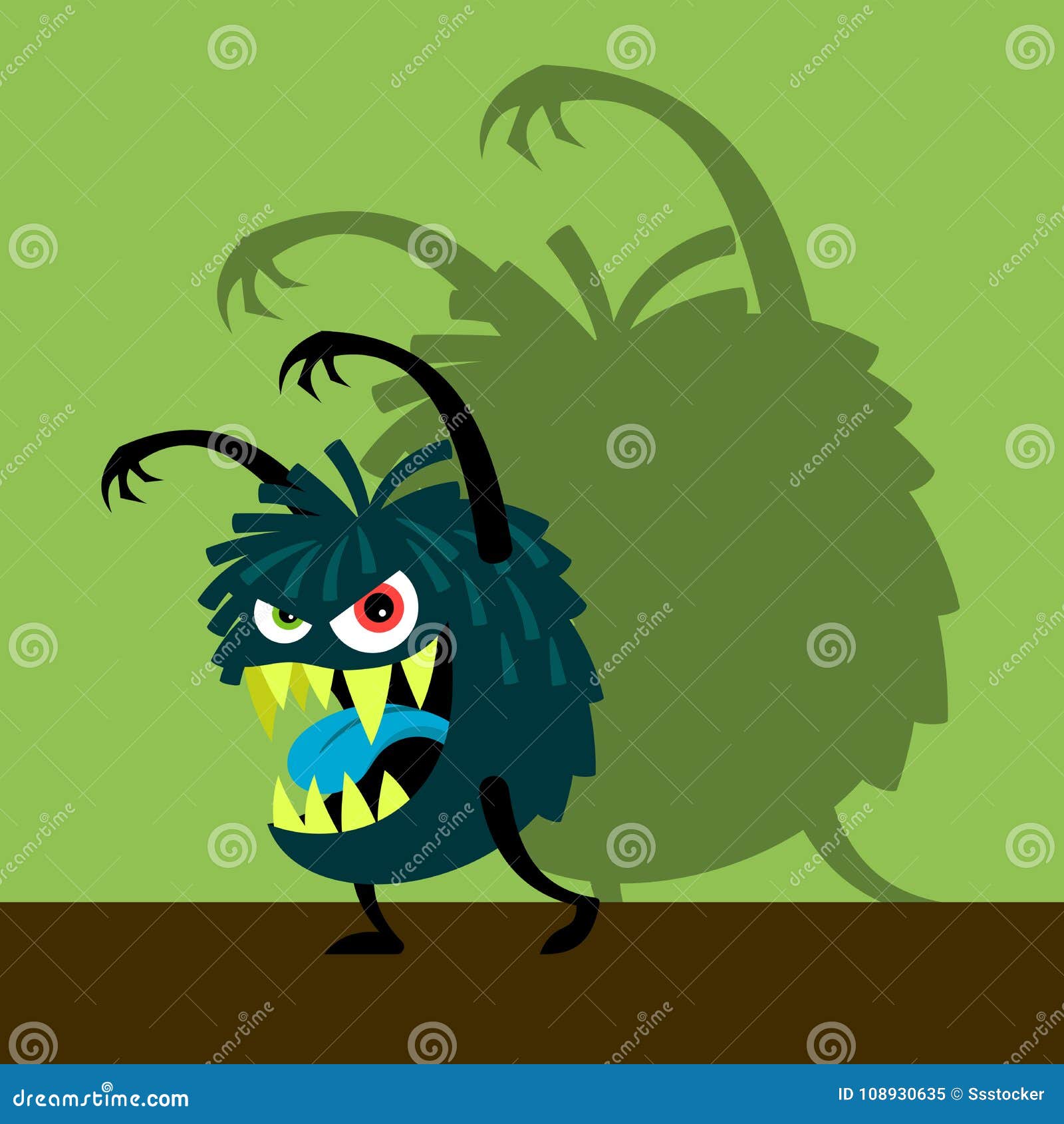 Scary Blue Monster Shadow Stock Illustrations – 341 Scary Blue Monster ...