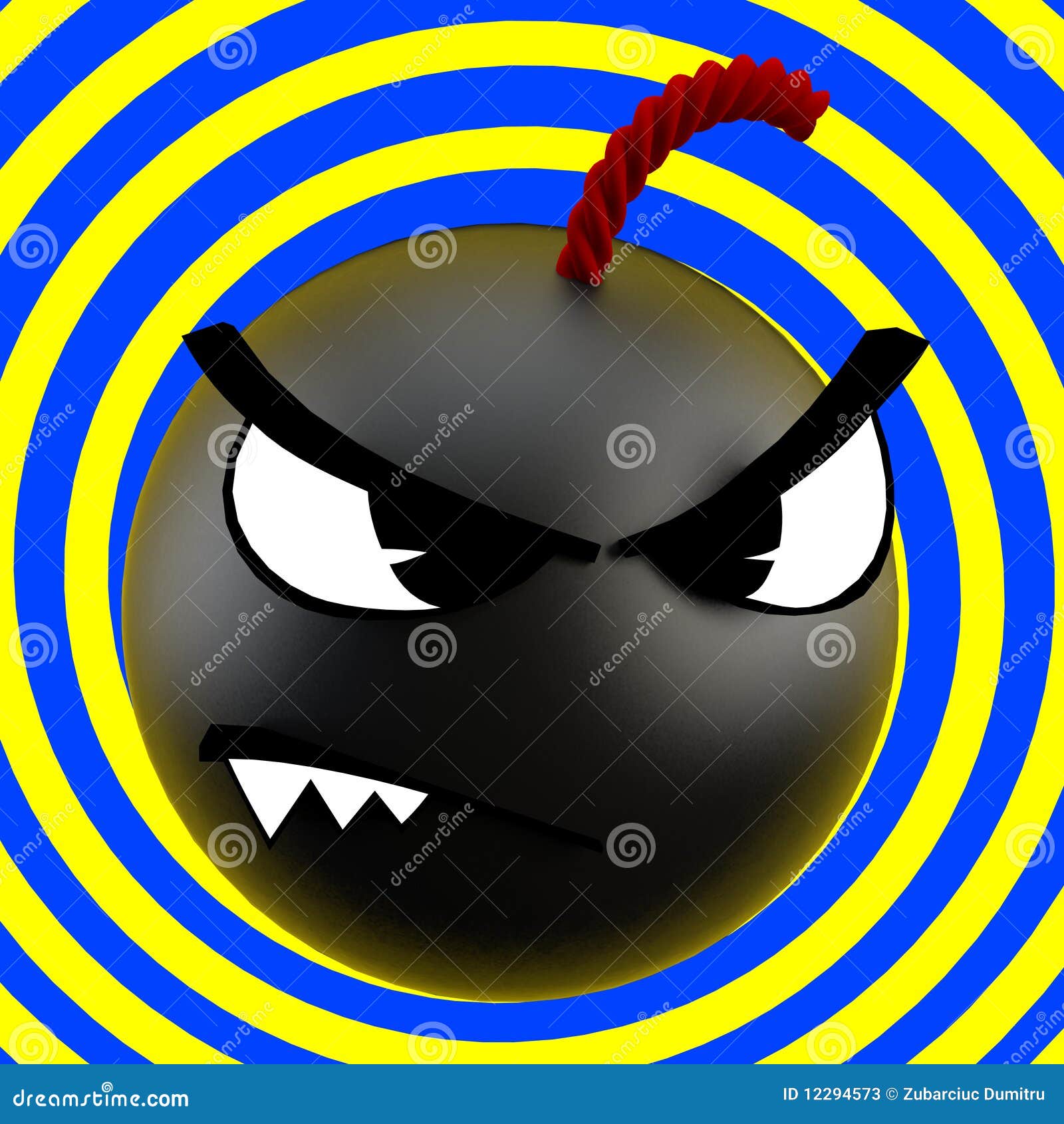 Scary bomb stock illustration. Illustration of weapon - 12294573