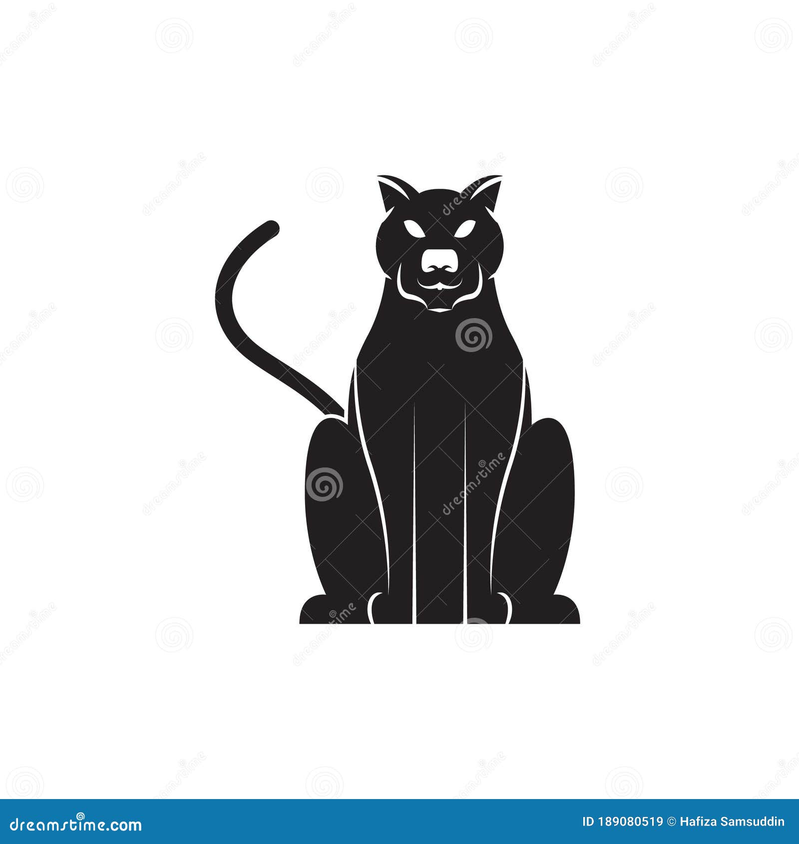 Scary Cat. Vector Illustration Decorative Design Stock Vector ...
