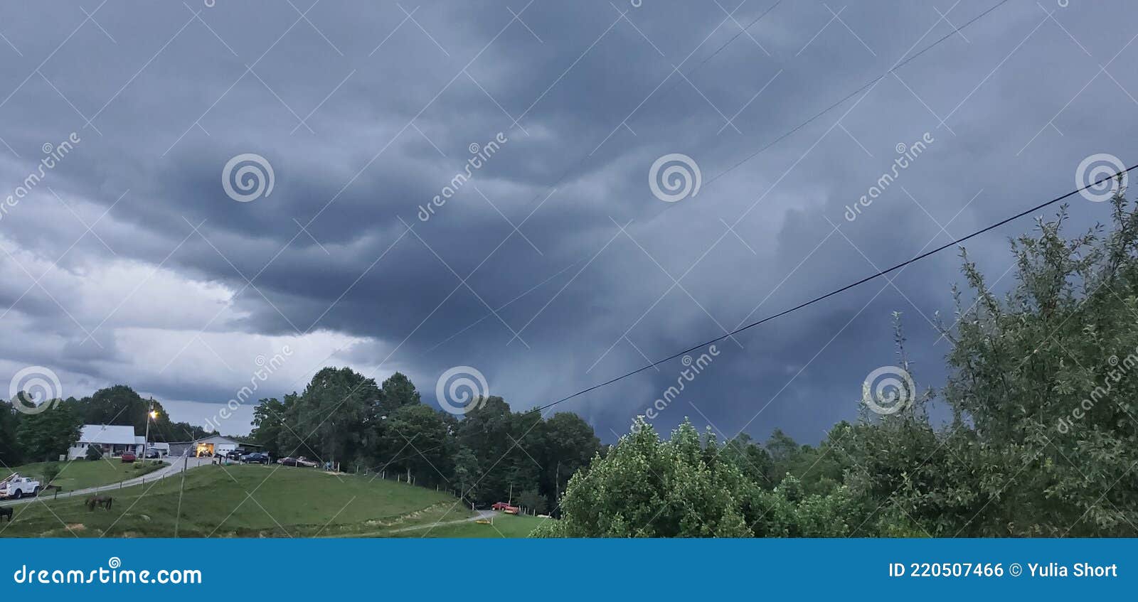 Scary clouds before rain stock photo. Image of horizon - 220507466