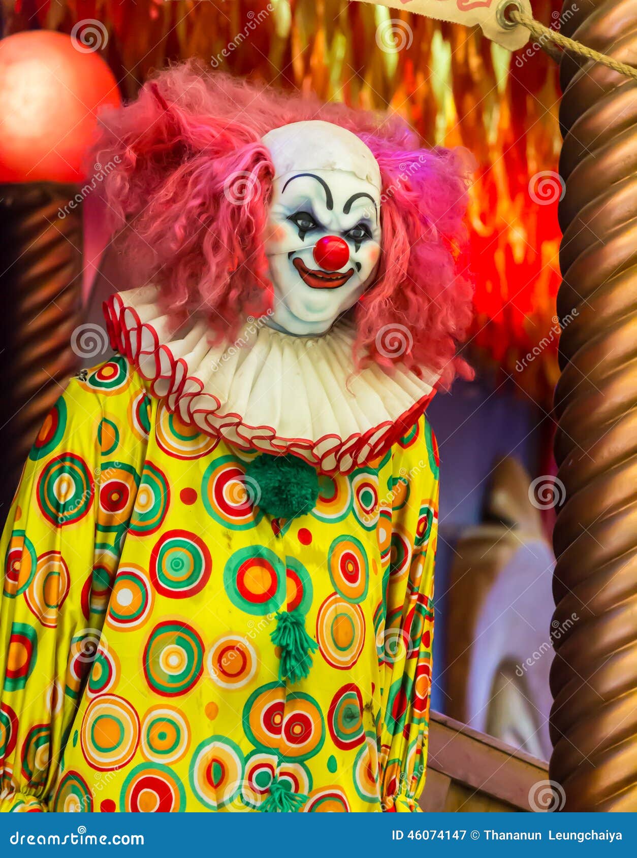 Scary clown doll. stock image. Image of holiday, creepy - 46074147