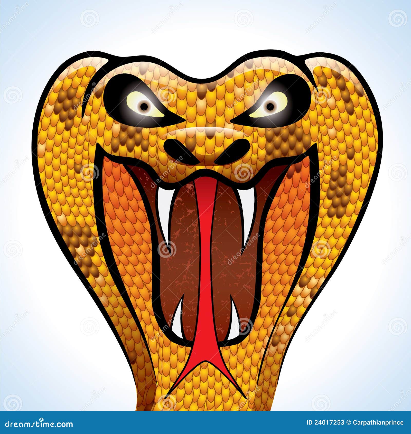 Scary Cobra Head stock illustration. Illustration of fierce - 24017253