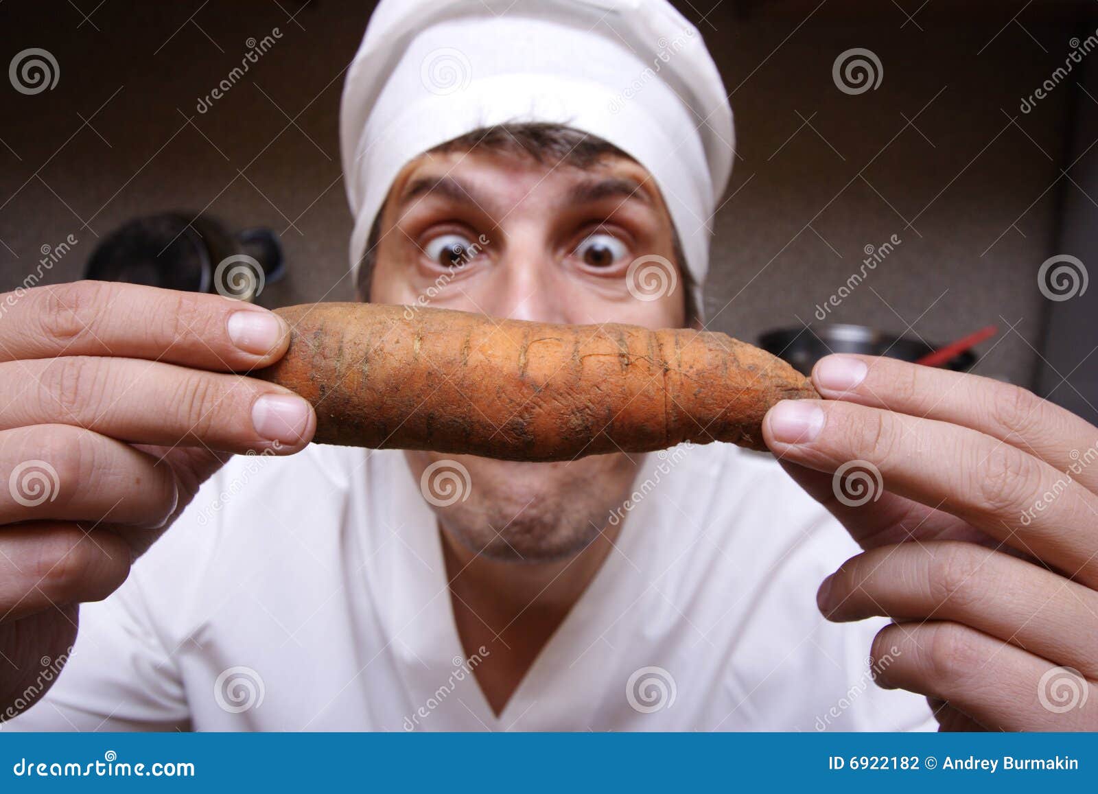 Scary cook stock photo. Image of vegetable, male, food - 6922182