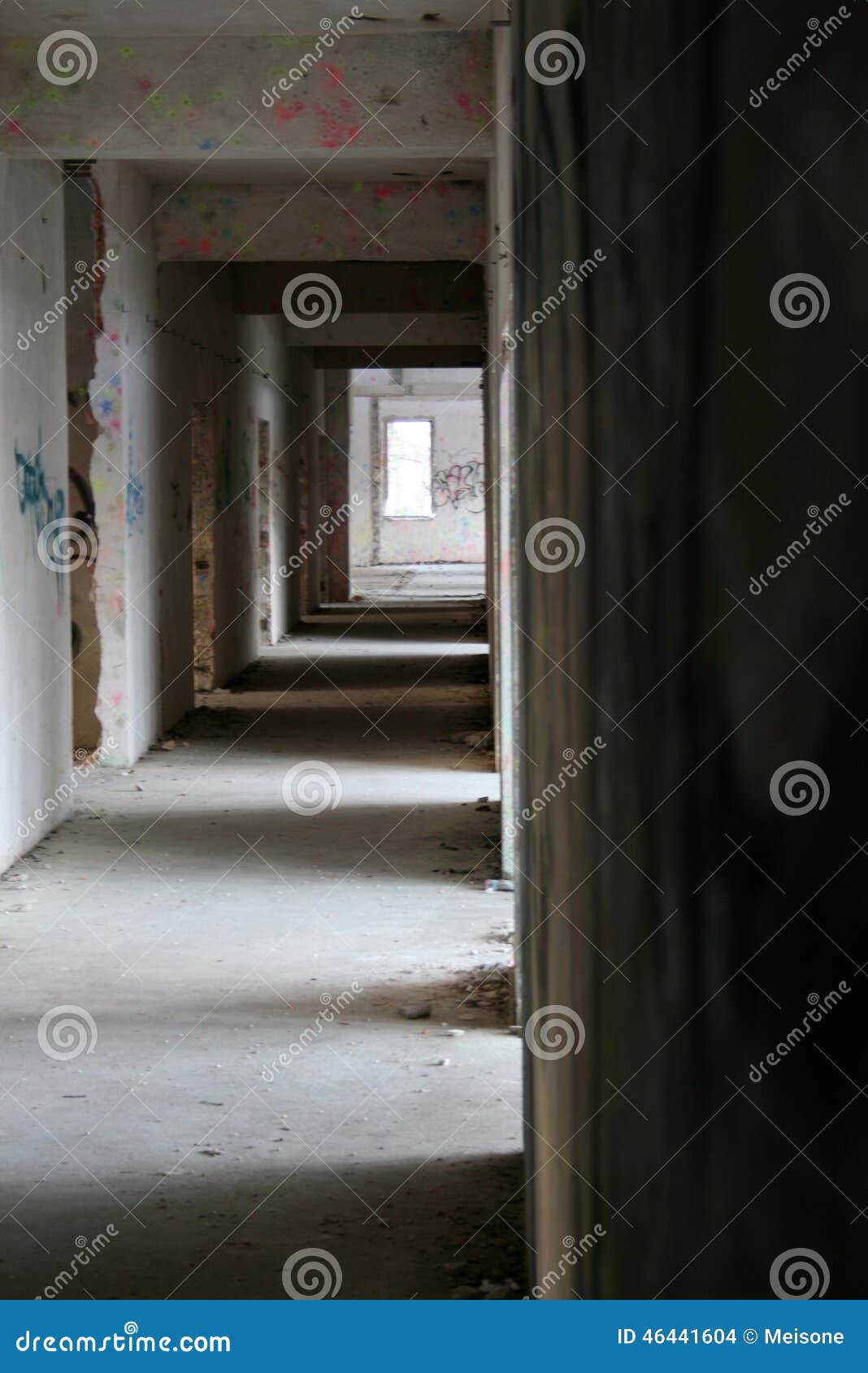Scary corridor stock photo. Image of destruction, scary - 46441604