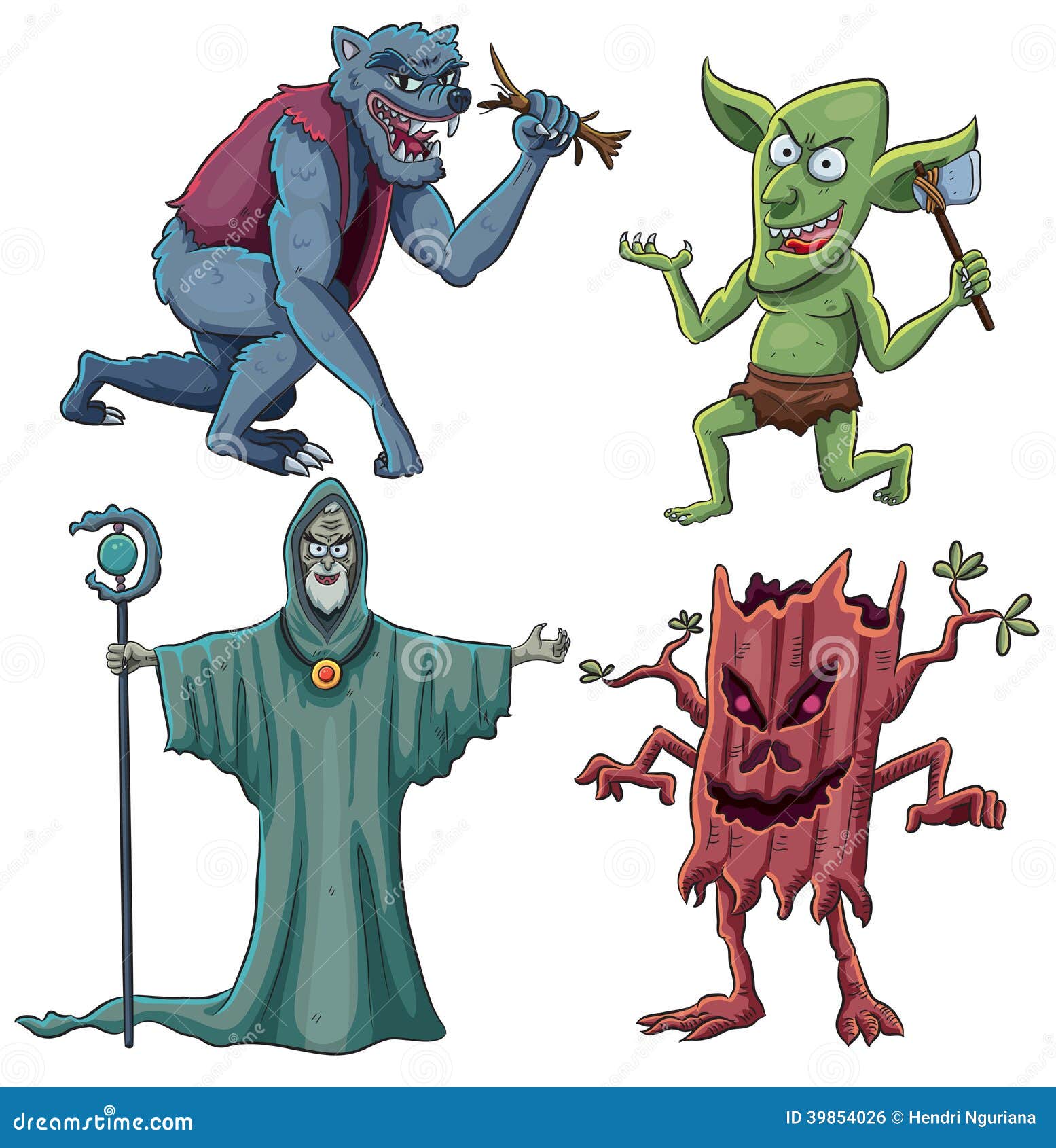 Scary Creatures Vector Illustration | CartoonDealer.com #39854026