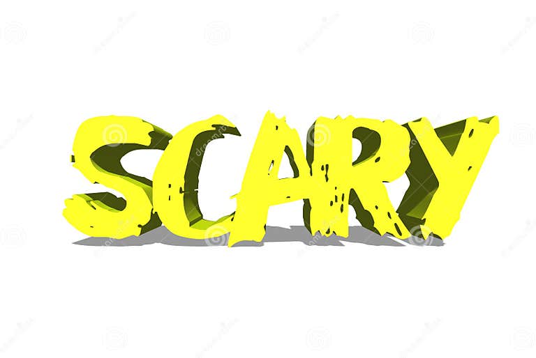 Scary 3d colored logo stock illustration. Illustration of real - 183977179
