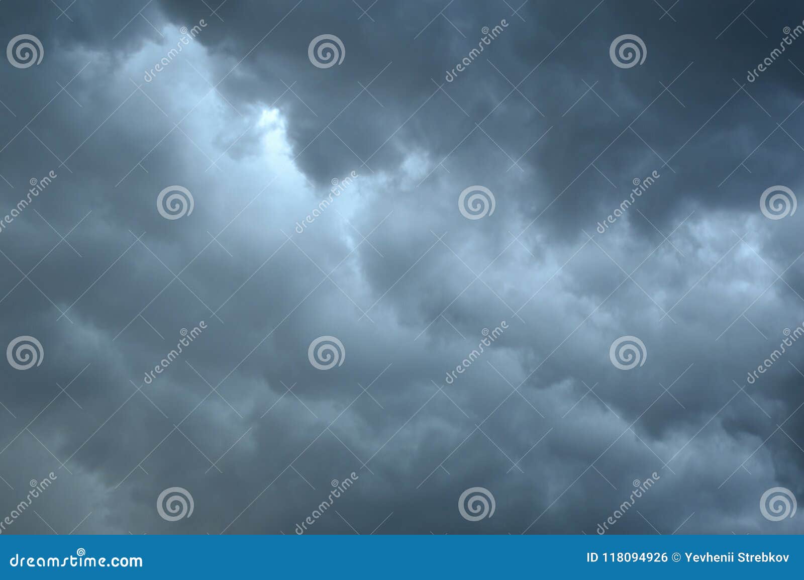 Dark Gray-Blue Thunderstorm Clouds Stock Photo - Image of nature ...
