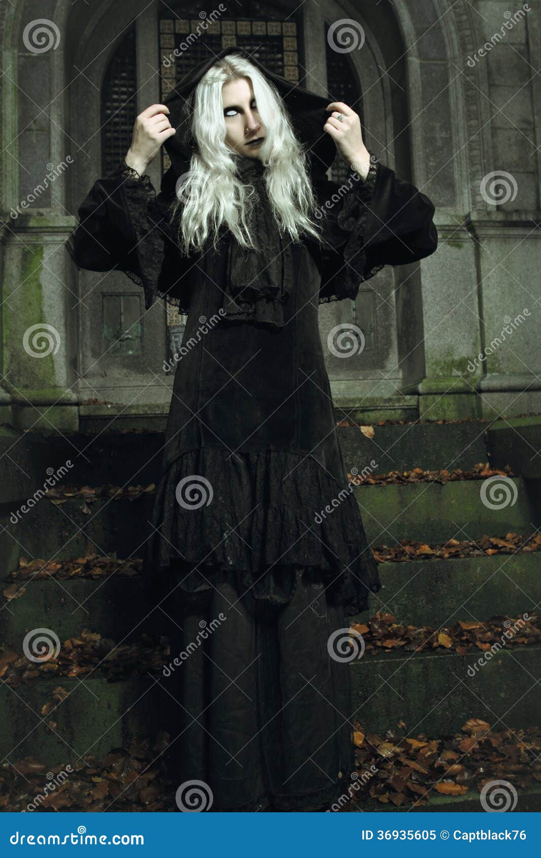 Scary dark witch stock image. Image of witch, portrait - 36935605