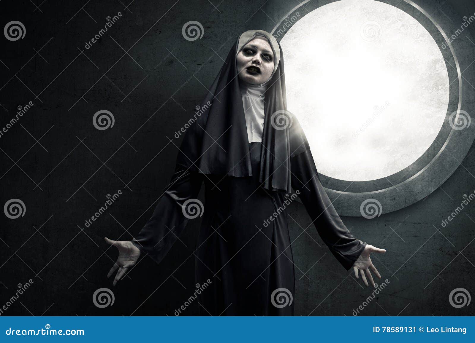 Scary Devil Nun stock image. Image of dangerous, magic - 78589131